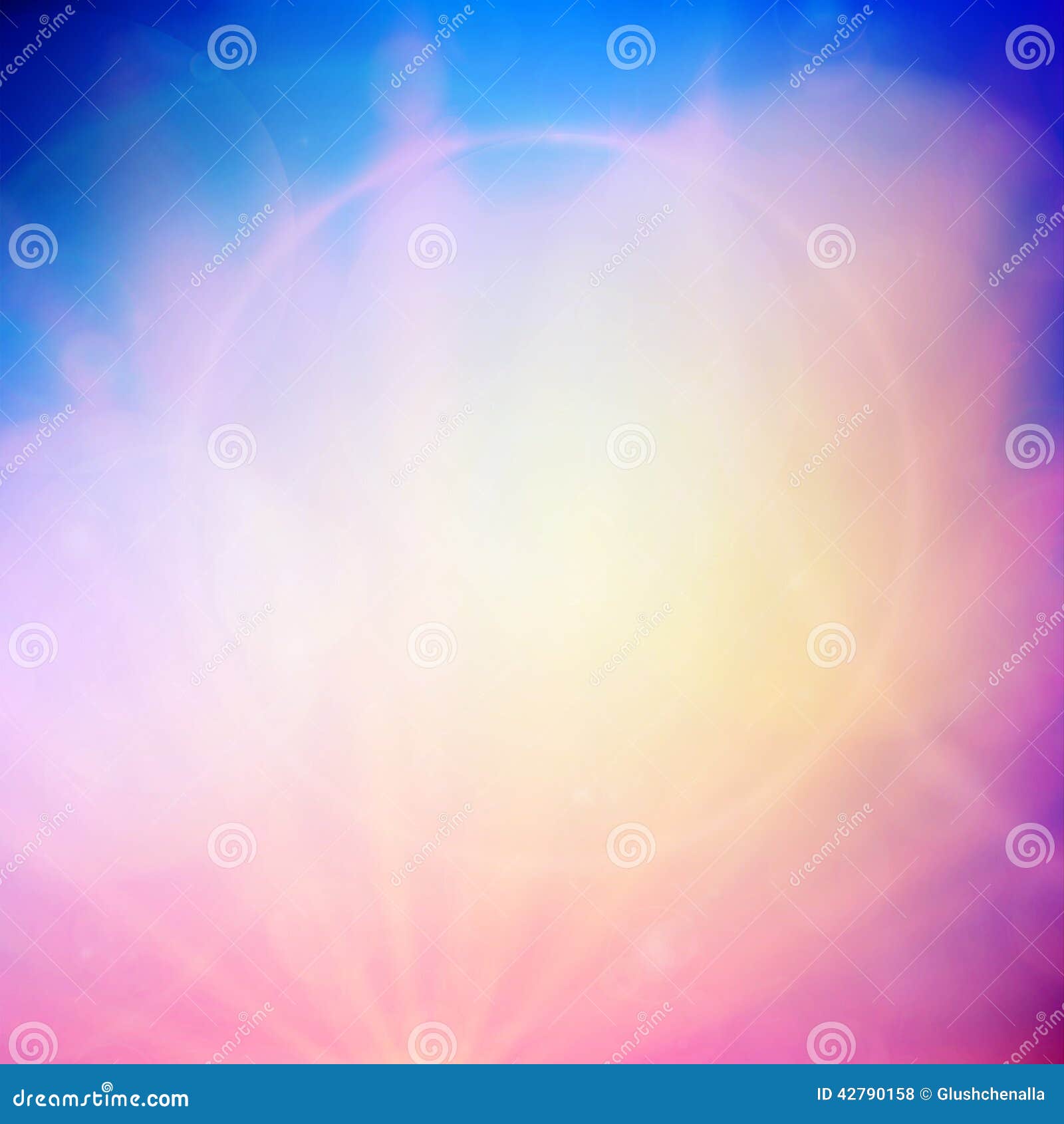 Abstract Sunset on Sky with Lenses Flare. Stock Vector - Illustration ...