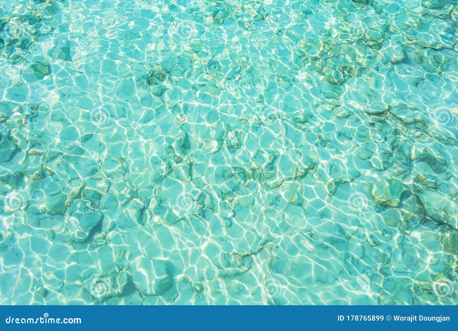 Abstract Surface Waves in Blue Water Background Stock Image - Image of ...