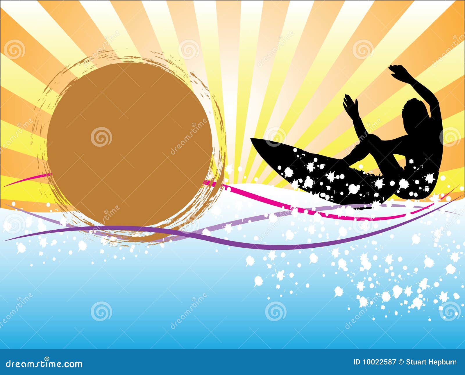 Abstract surfer stock vector. Illustration of beauty - 10022587
