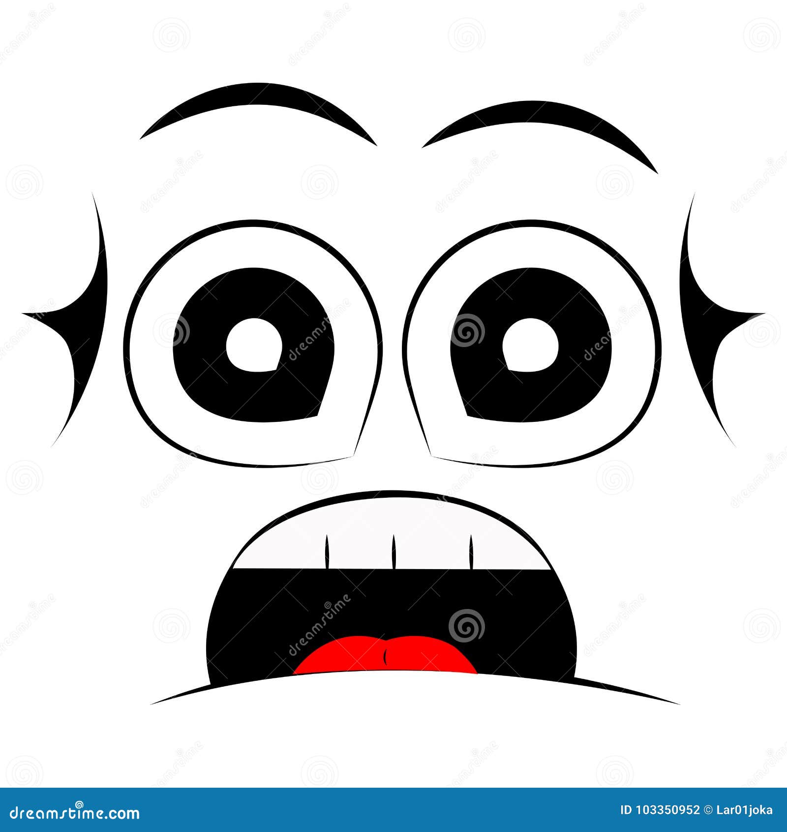 Abstract Surprised Expression Stock Vector - Illustration of surprised ...