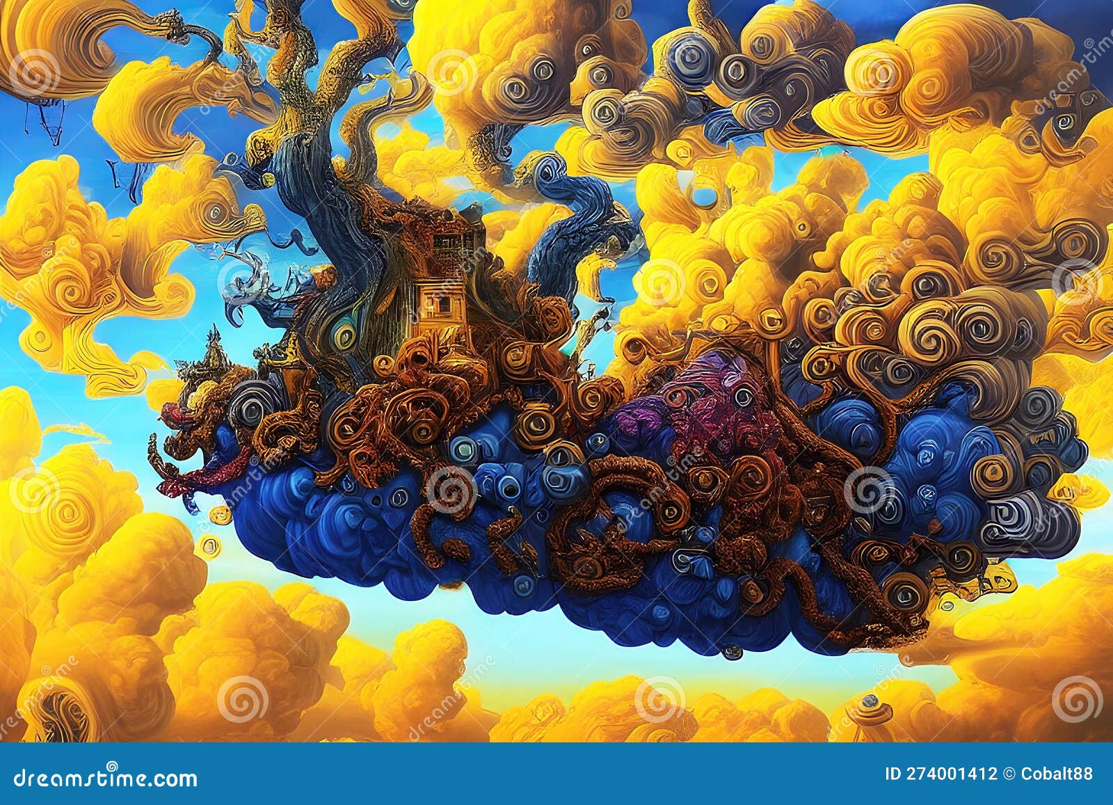 Abstract Surreal Background, Modern Art Illustration. Generative Ai ...