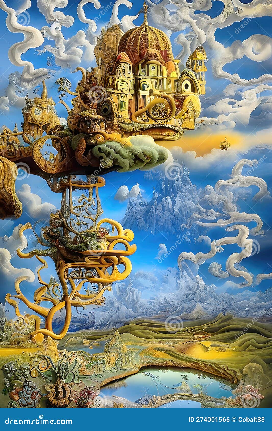 Abstract Surreal Background, Modern Art Illustration. Generative Ai ...