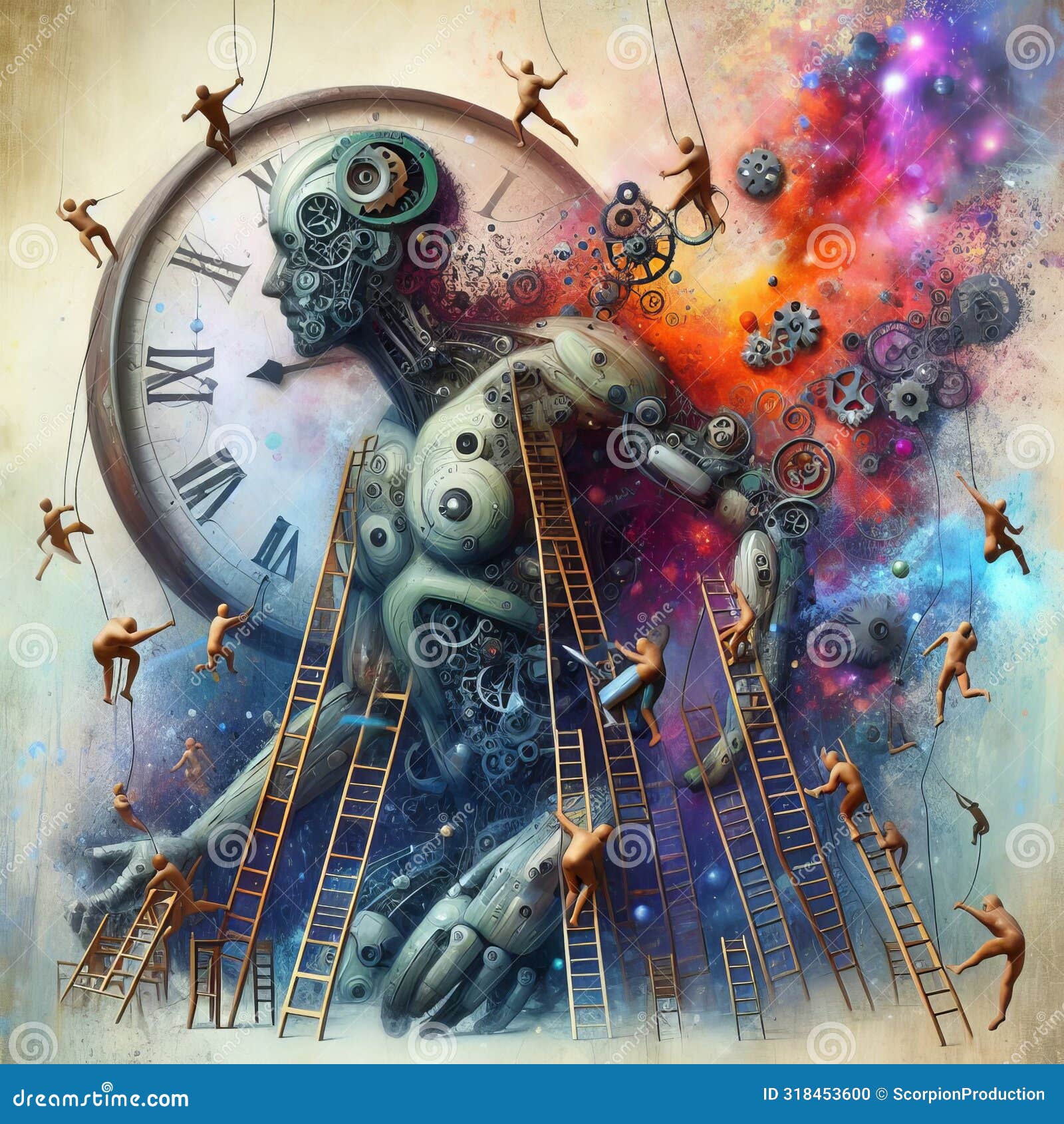 Abstract Surreal Clockwork Universe Stock Photo - Image of abstract ...