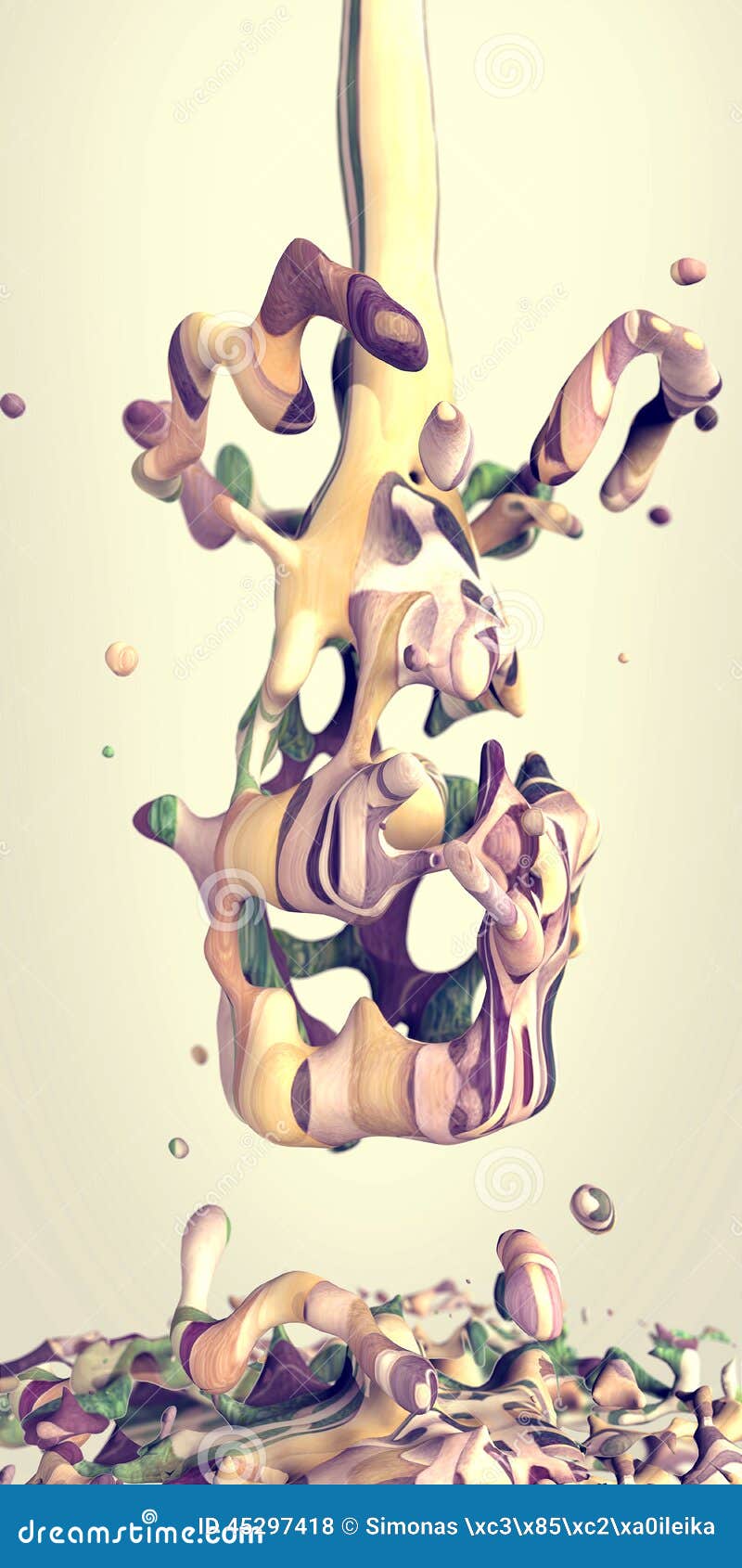 Abstract Surreal Liquid Art Stock Illustration - Illustration of aqua ...