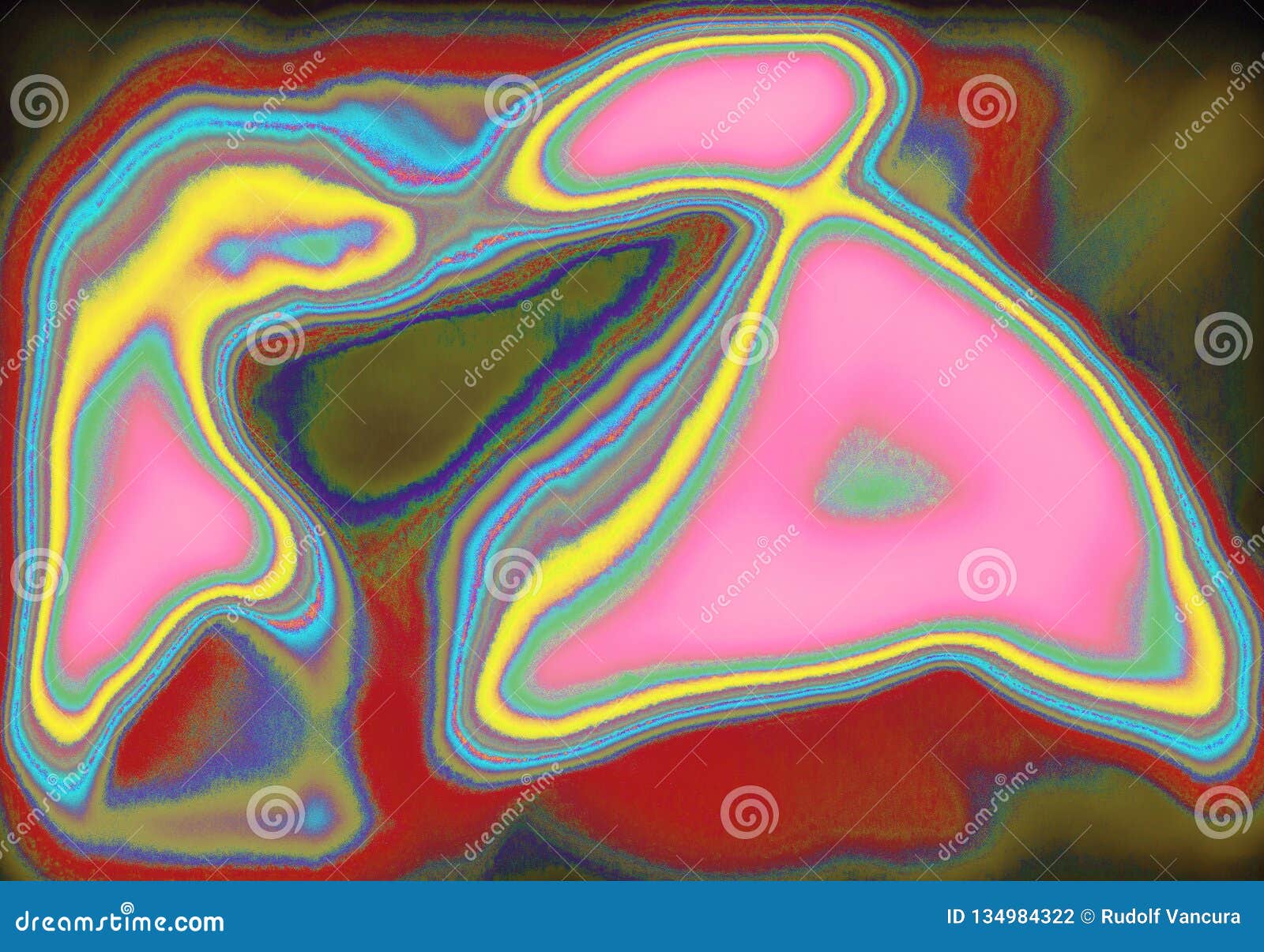 Gleeful Abstract Colorful Forms and Lines Stock Illustration ...