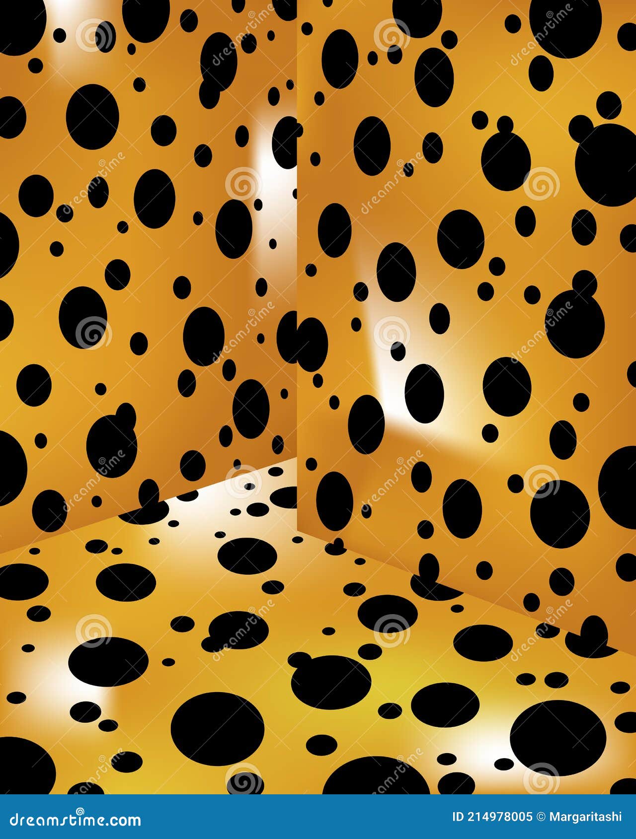 Abstract Surreal Spotted Background. Orange Vector Background with ...