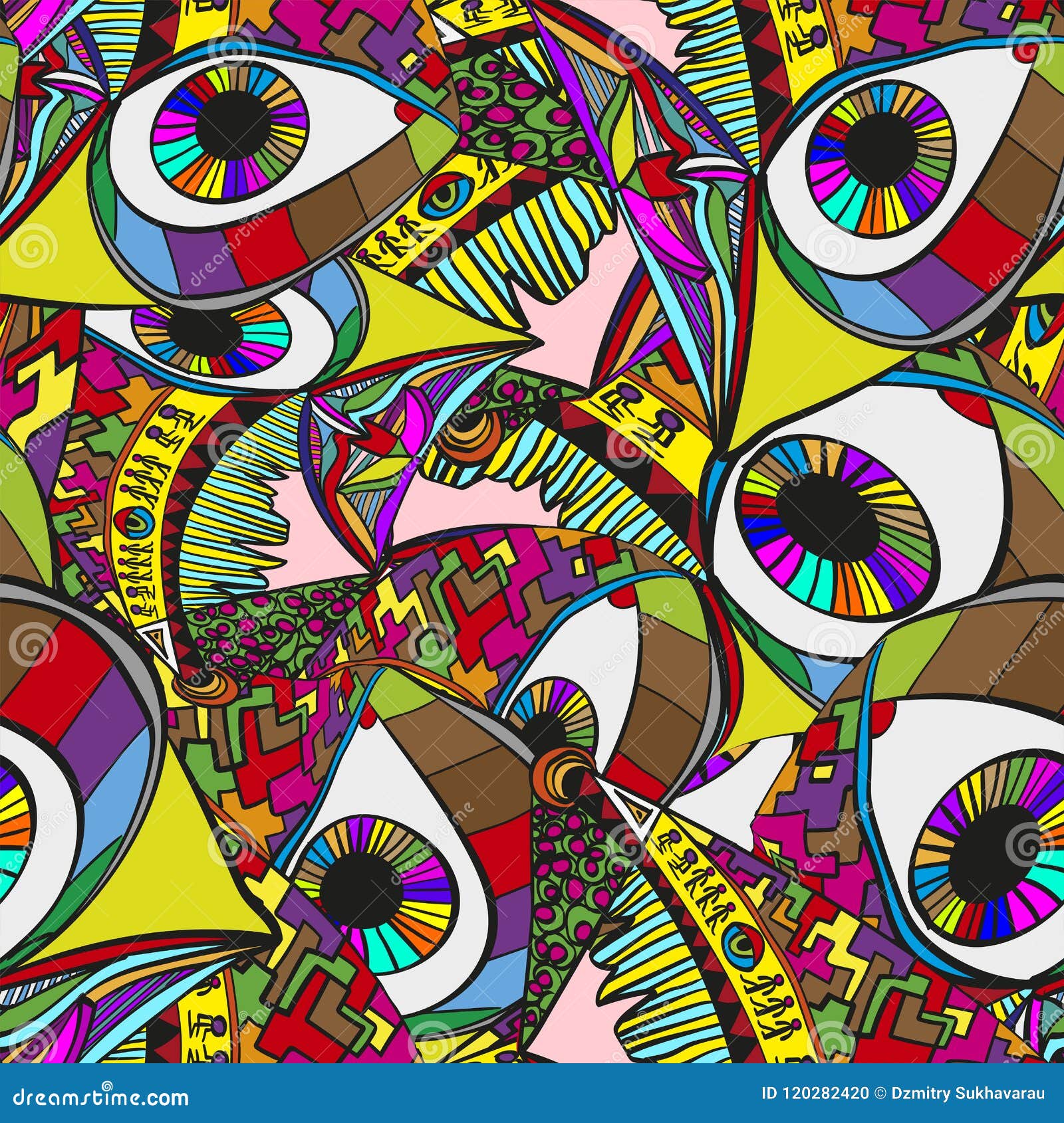 Abstract Surreal Vector Background. Crazy Bright Background Stock ...