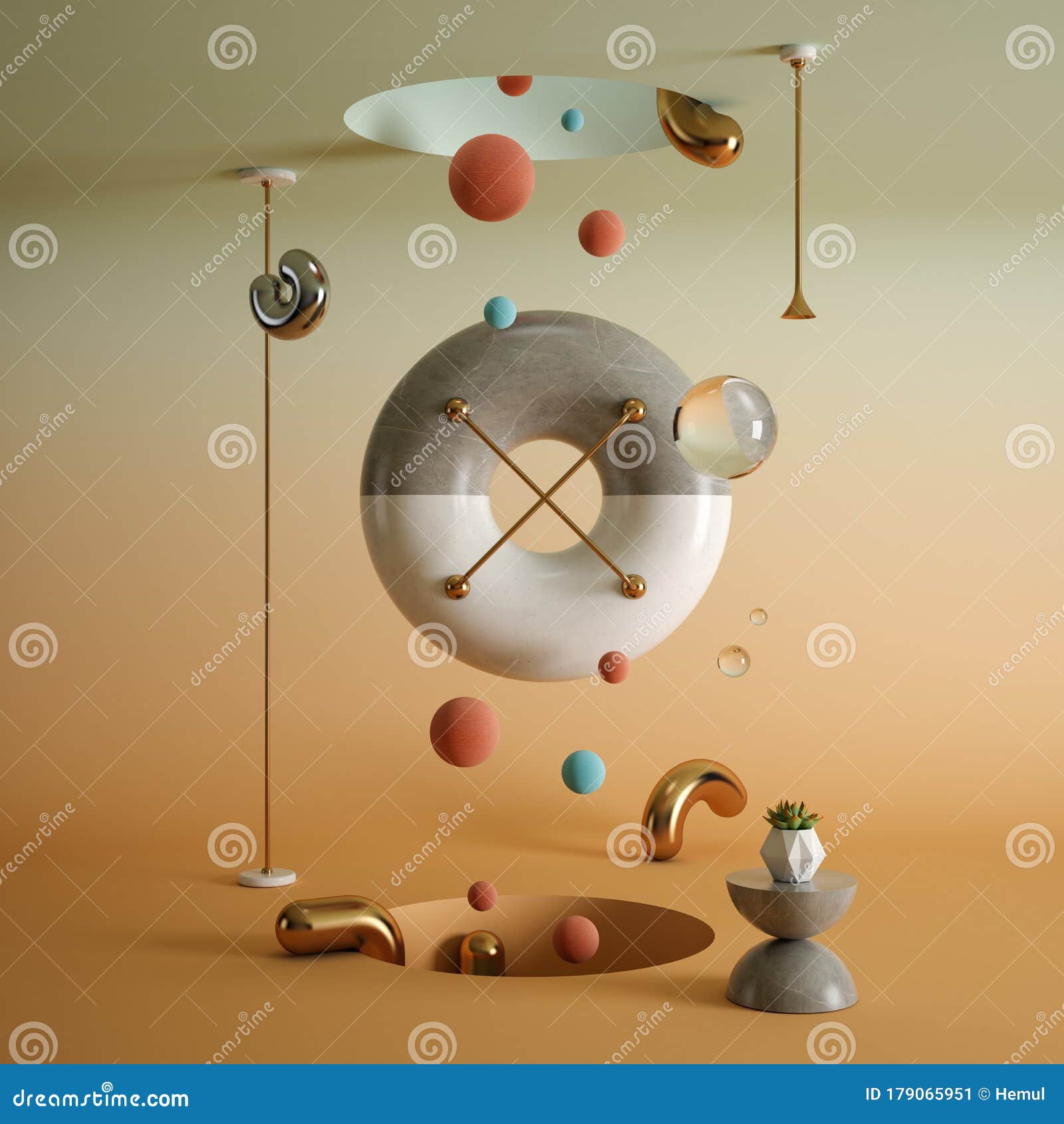 Abstract Surrealism Shape Art 3D Rendering Stock Illustration ... Abstract Surrealism Shape Art 3D Rendering Stock Illustration ...