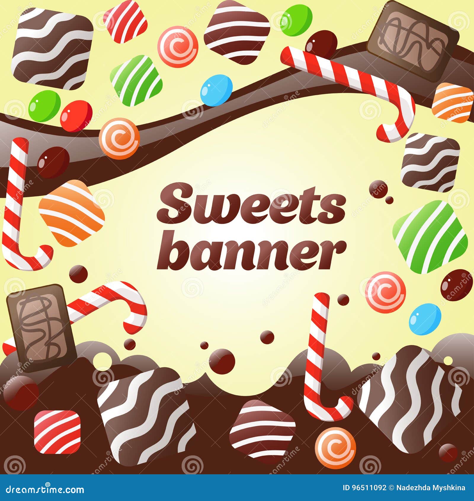 Abstract sweets banner stock vector. Illustration of backdrop - 96511092