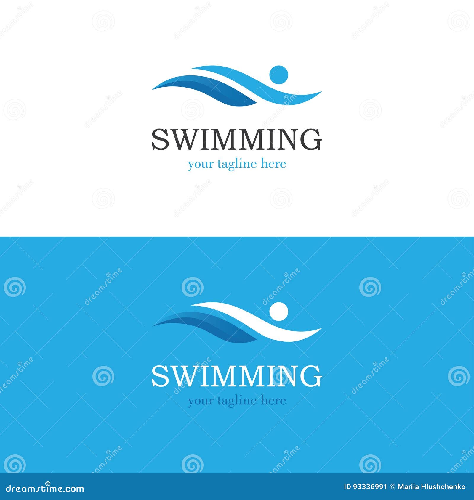 Abstract swimming logo. stock vector. Illustration of vector - 93336991