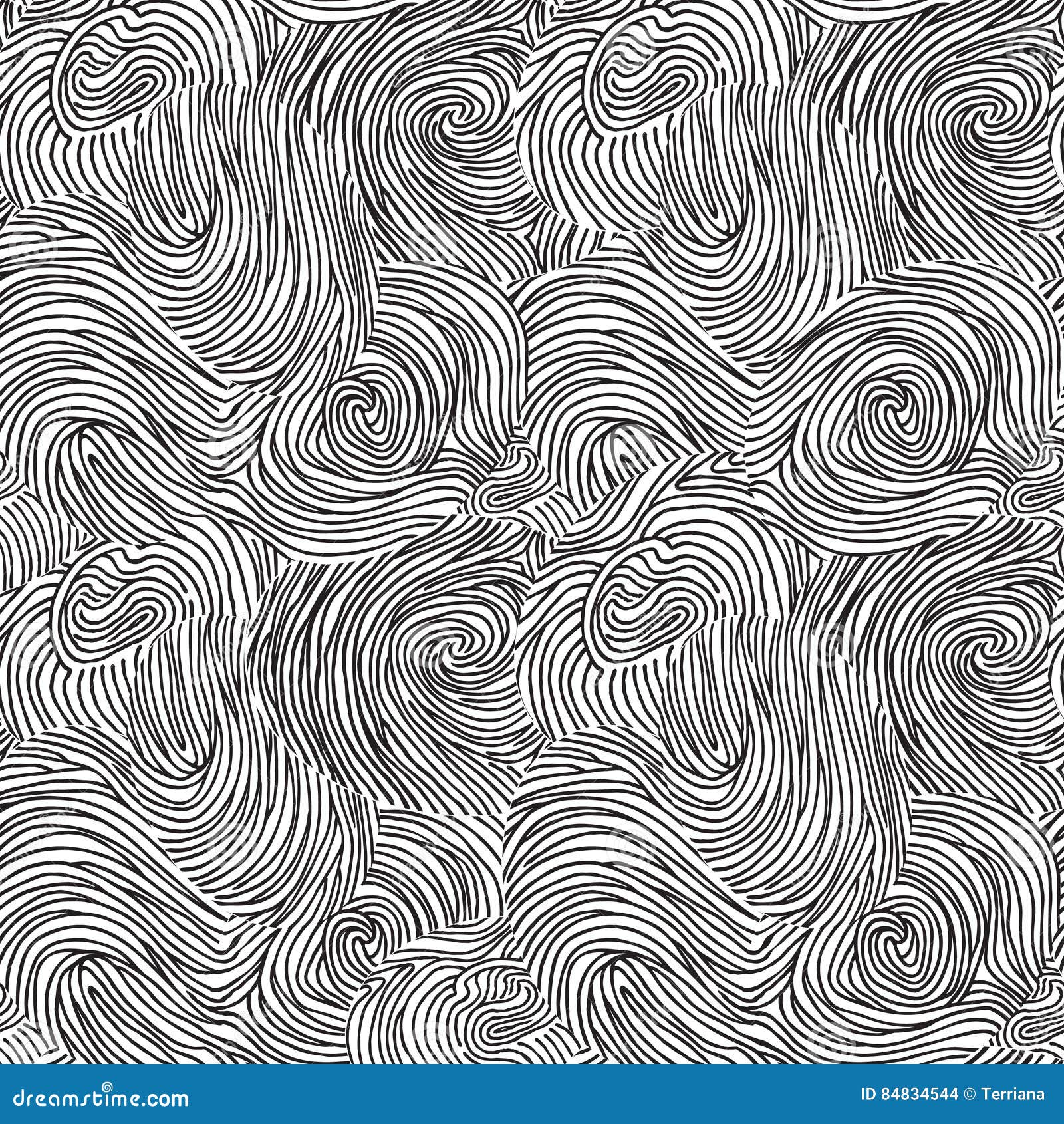 Abstract Swirl Chaotic Line Doodle Seamless Pattern. Ocean Wave Stock ... Abstract Swirl Chaotic Line Doodle Seamless Pattern. Ocean Wave Stock ...