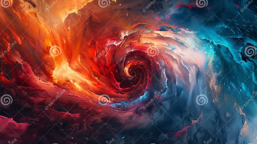 Abstract Swirl of Colors Symbolizing the Overwhelming Process of ...