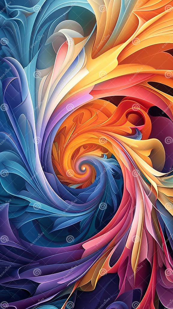 Abstract Swirl Creating Engaging Background Stock Illustration ...