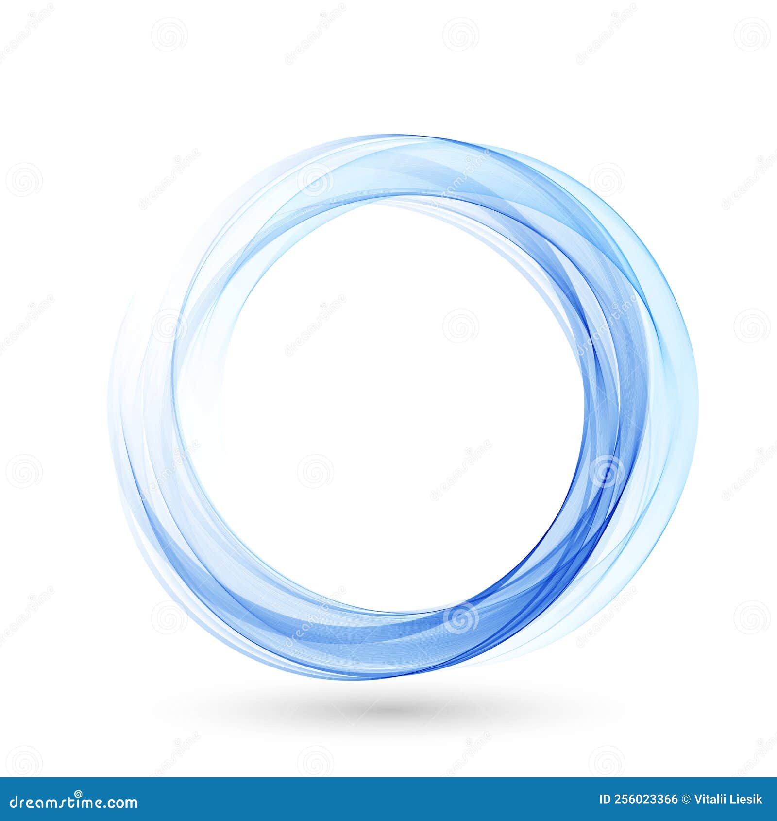 Abstract Swirl Energy Circle Blue Element Design Wave. Stock Vector ...
