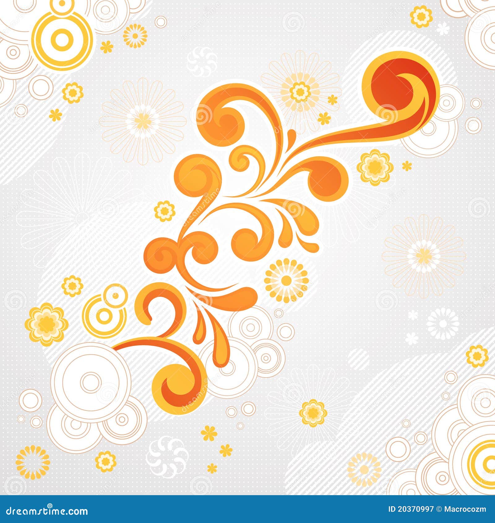 Abstract Swirl Floral Background Stock Vector - Illustration of curve ...