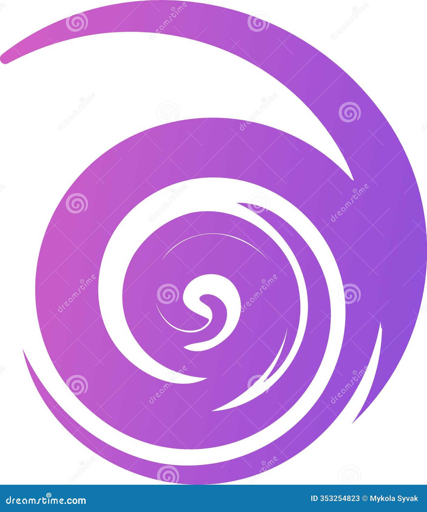 Abstract Swirl Icon stock illustration. Illustration of shape - 353254823