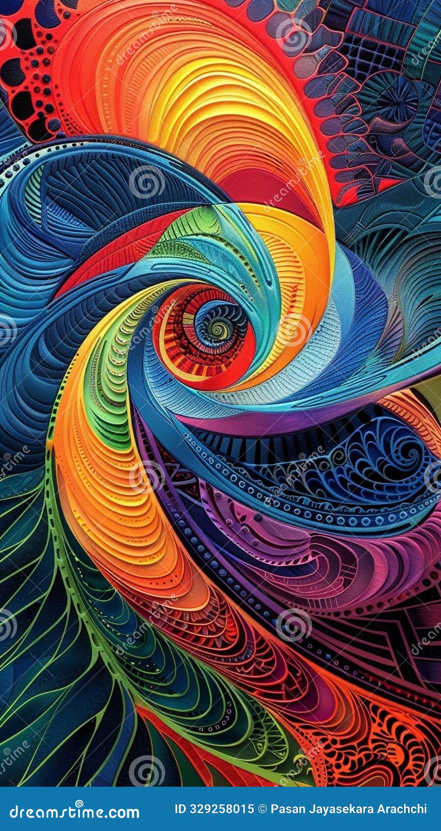 Abstract Swirl with Intricate Patterns Creating Eye-catching Backdrop ...