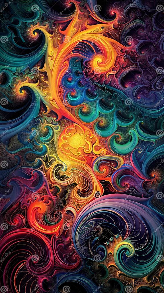 Abstract Swirl with Intricate Patterns Creating Eye-catching Backdrop ...