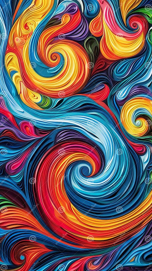 Abstract Swirl with Intricate Patterns Creating Eye-catching Backdrop ...