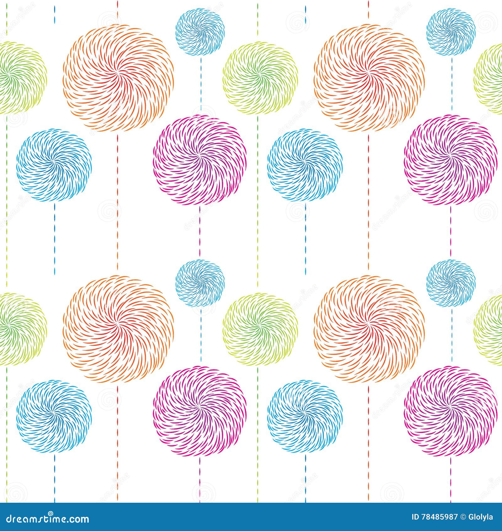 Abstract Swirl Line Pattern. Stock Vector - Illustration of seamless ...