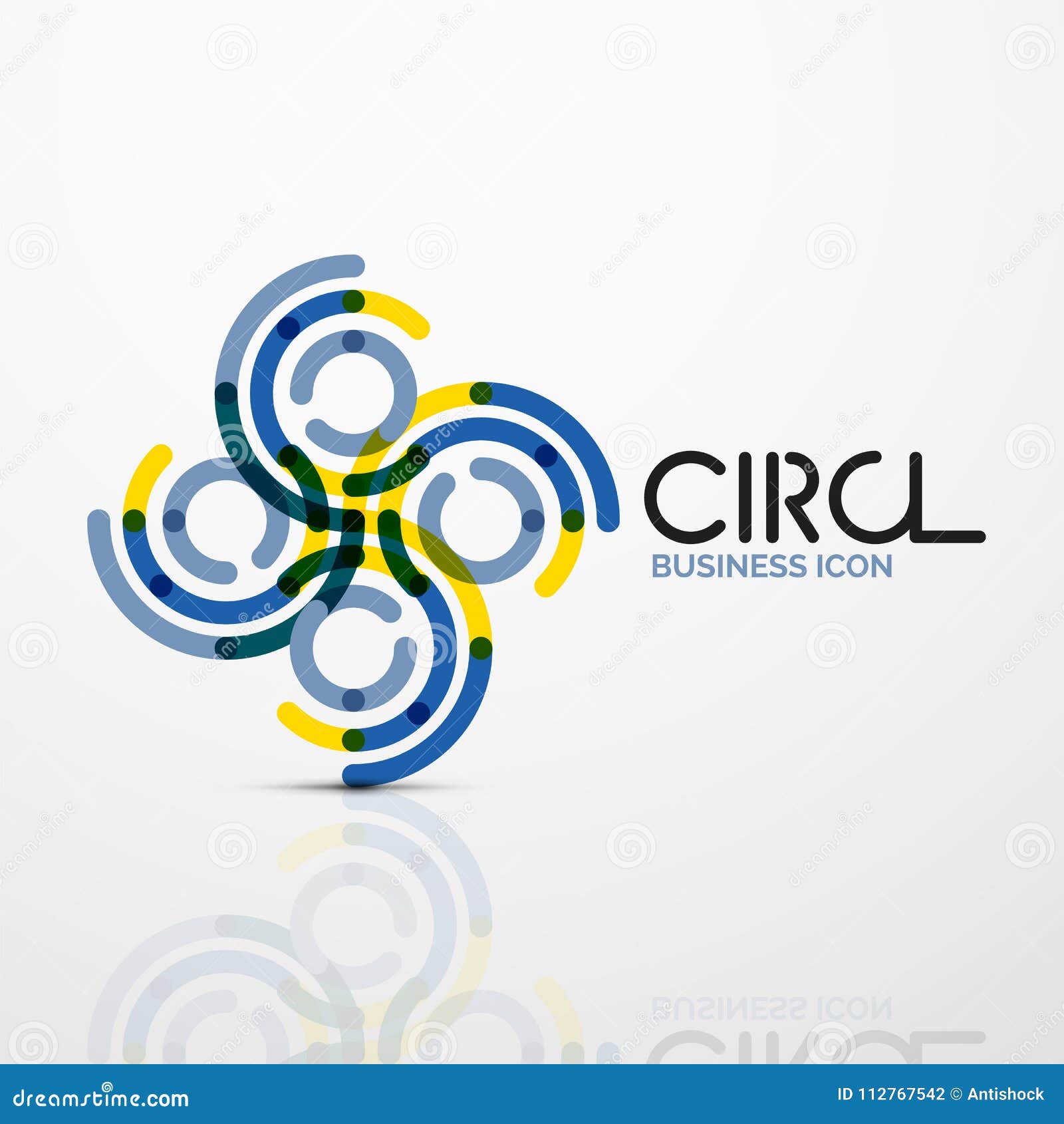 Abstract Swirl Lines Symbol, Circle Logo Icon Stock Vector ...