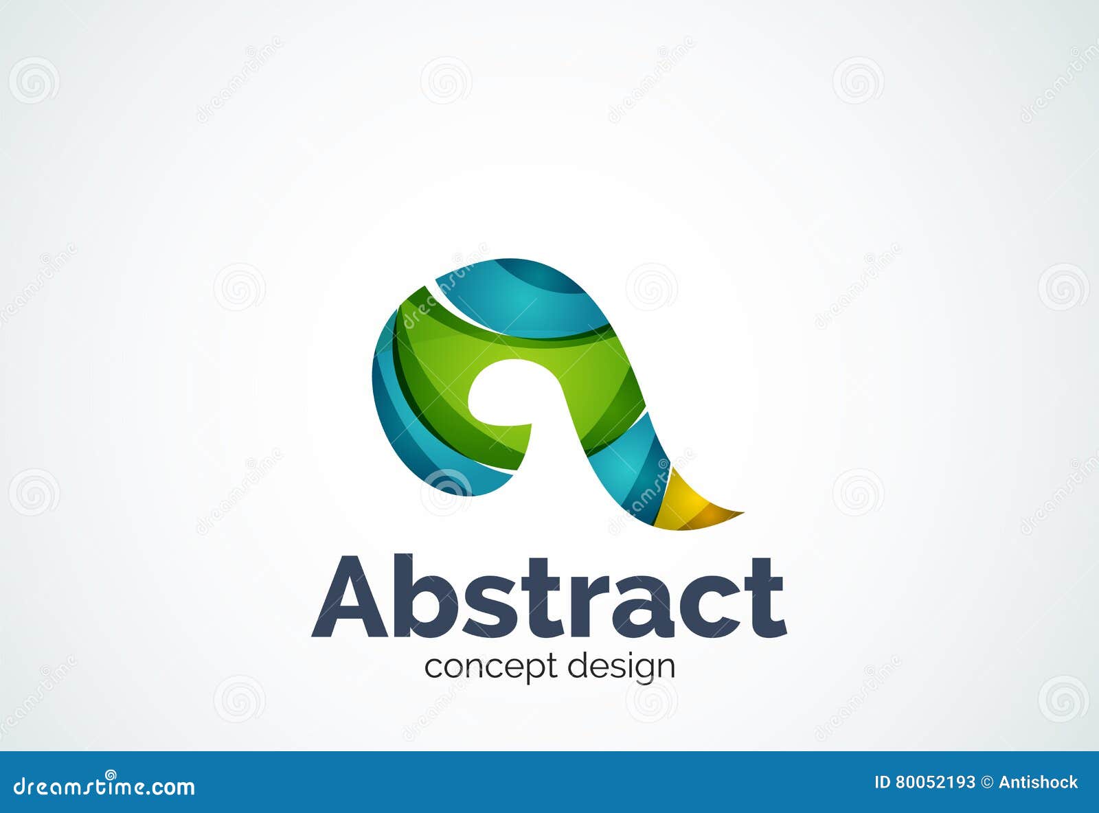 Abstract Swirl Logo Template, Smooth Elegant Shape Concept Stock Vector ...