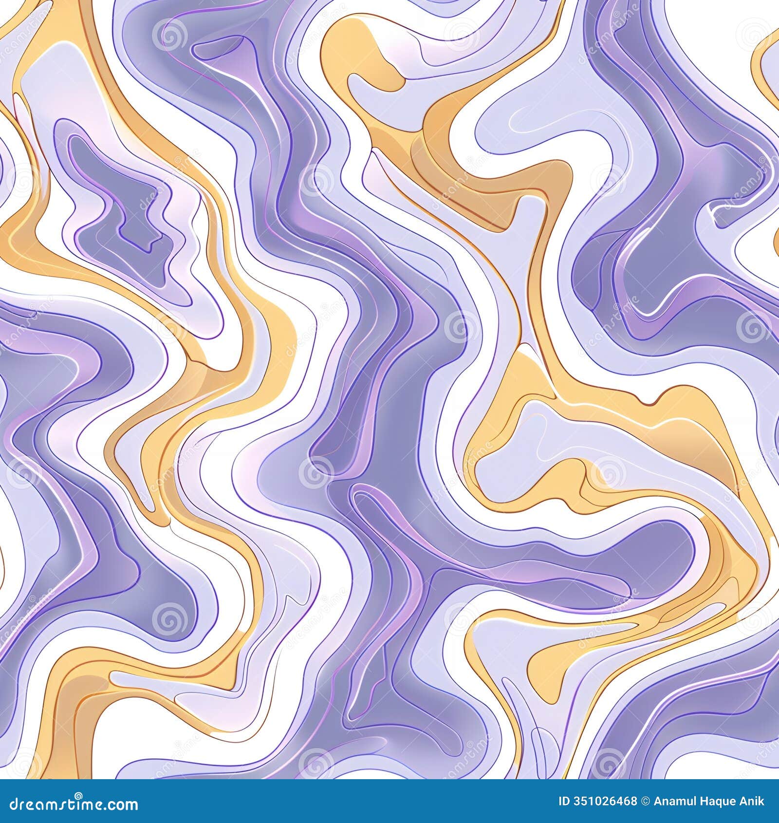 Abstract Swirl Pattern in Purple and Gold Stock Illustration ...