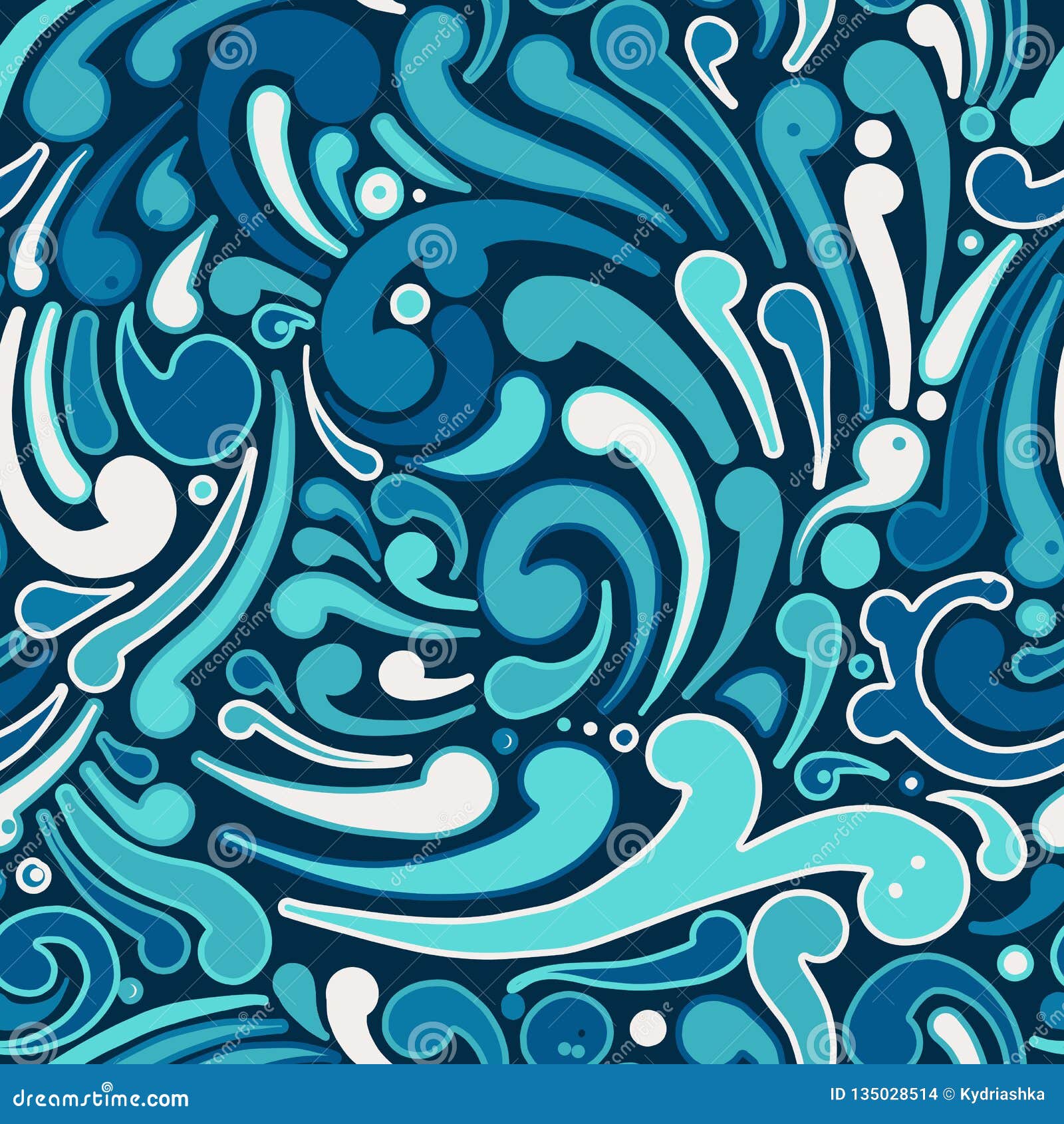 Abstract Swirl Seamless Pattern for Your Design Stock Vector ...