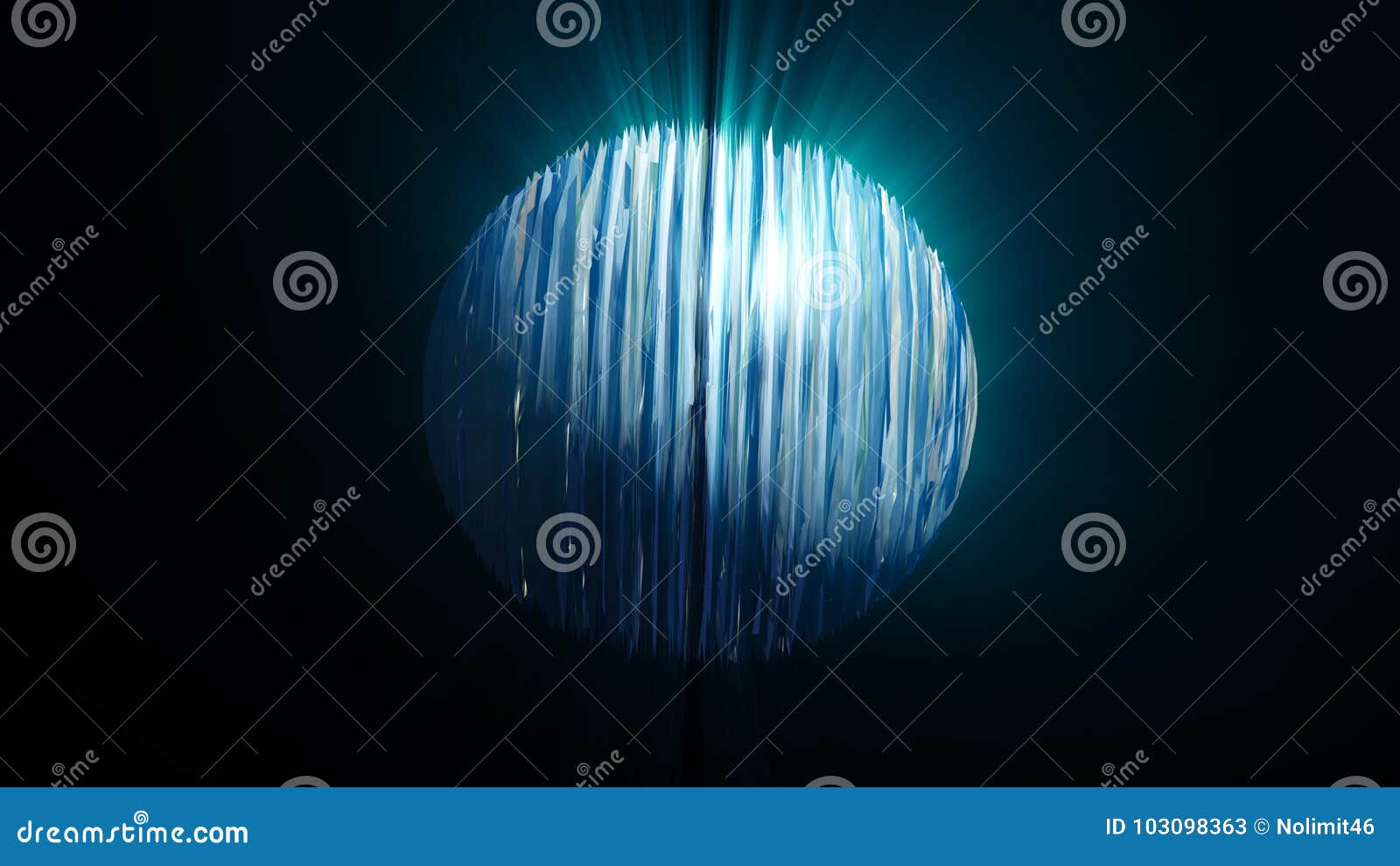 Abstract Swirl Sphere with Shine Effect Stock Image - Image of isolated ...