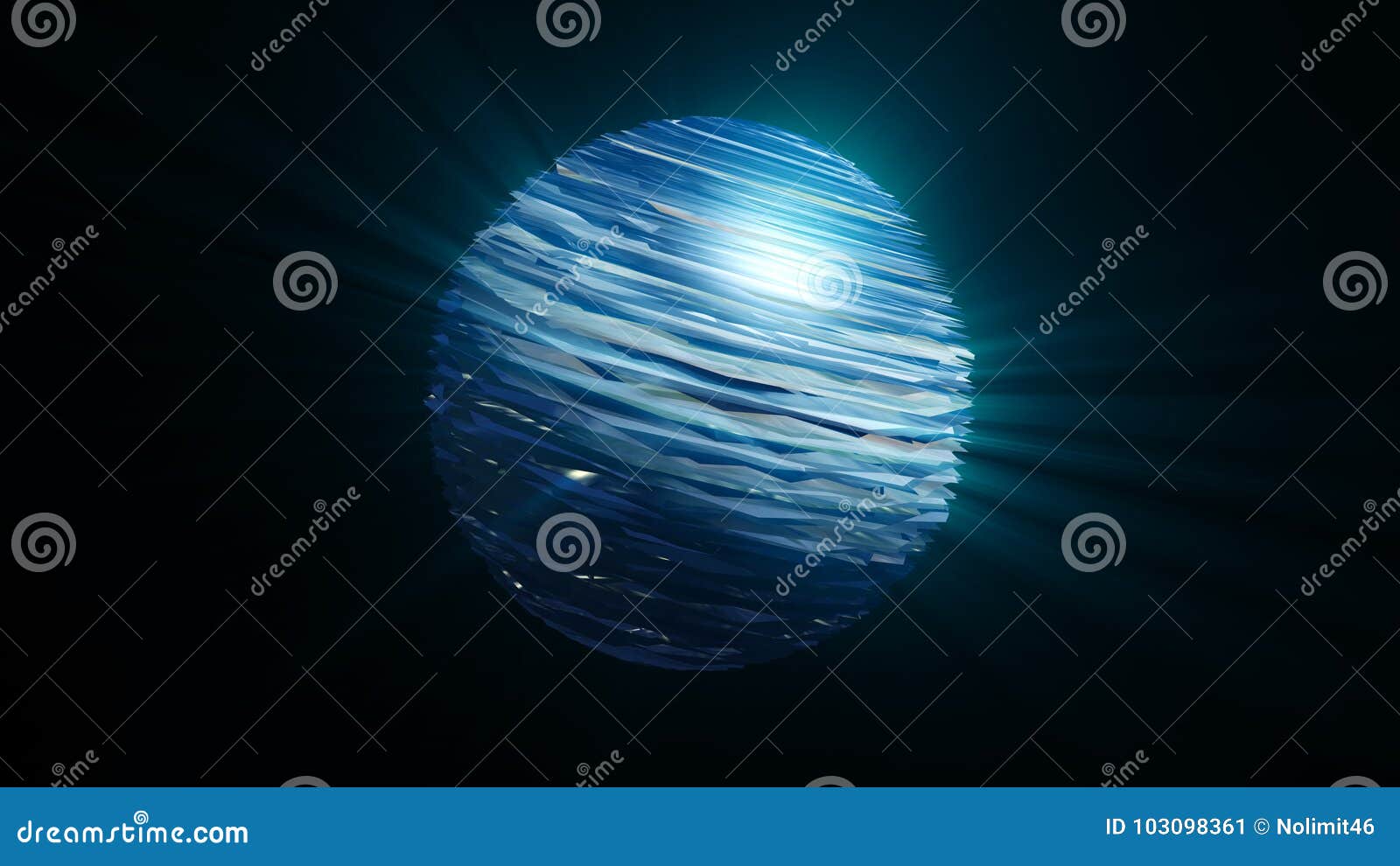 Abstract Swirl Sphere with Shine Effect Stock Image - Image of ball ...