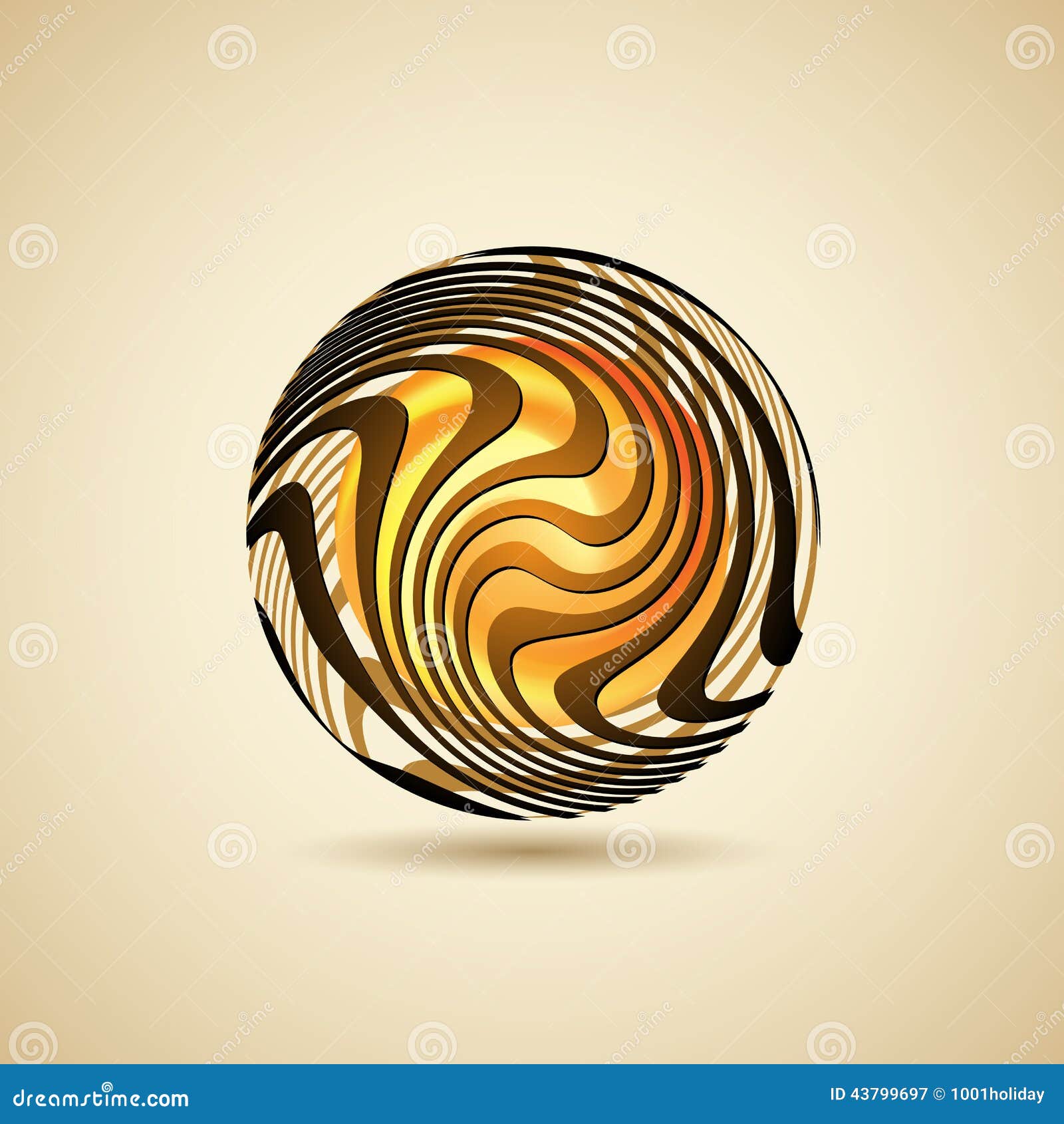 Abstract swirl sphere stock vector. Illustration of abstract - 43799697