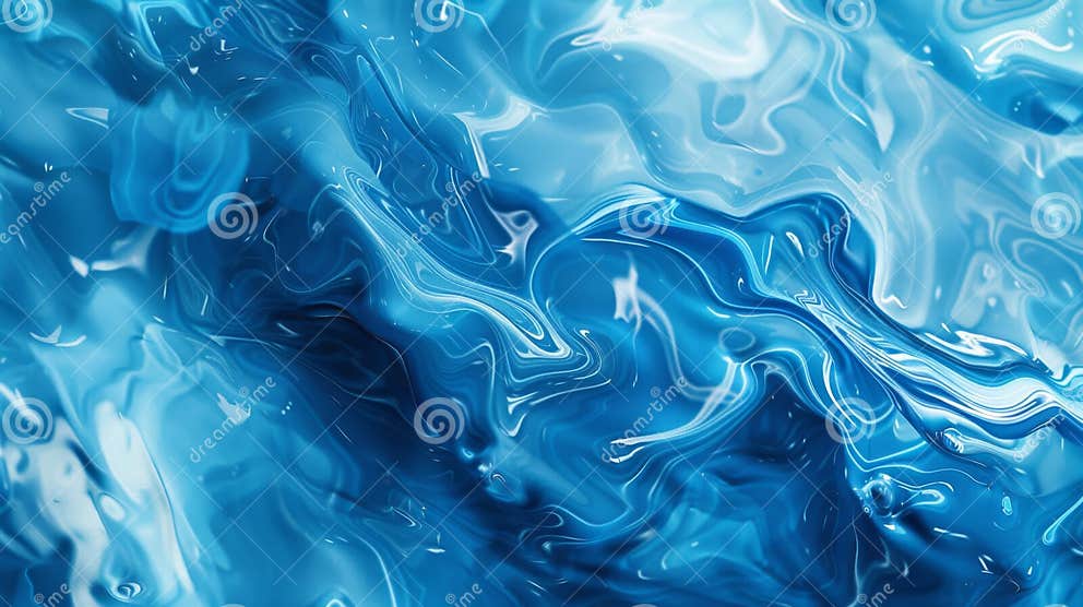Abstract Swirling Blue and White Liquid Background Stock Illustration ...