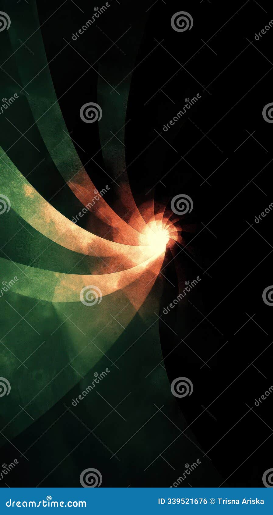 Abstract Swirling Design with Light Emanating from the Center, Creating ...