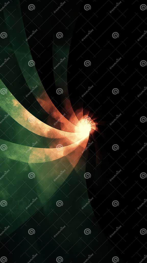 Abstract Swirling Design with Light Emanating from the Center, Creating ...