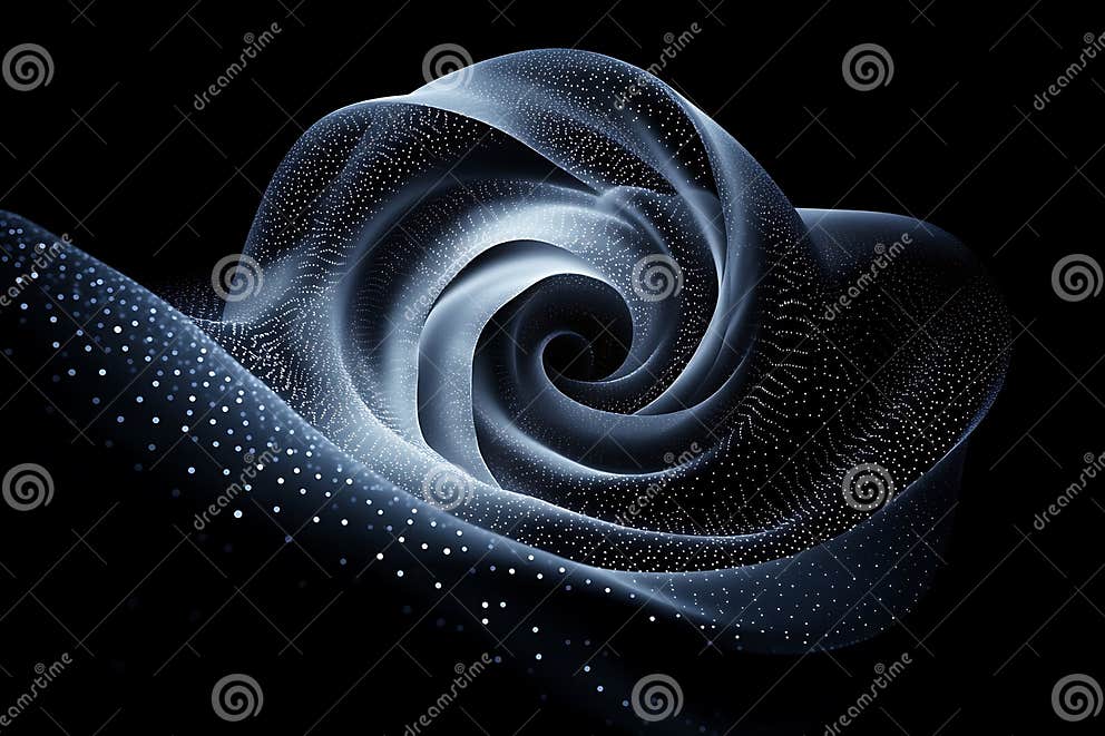 Abstract Swirling Grayscale Pattern Forming a Vortex Stock Illustration ...