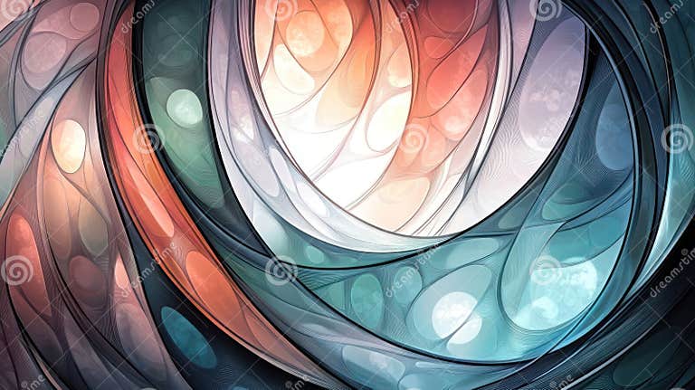Abstract Swirling Shapes in Soft Colors Creating a Dynamic Visual Flow ...