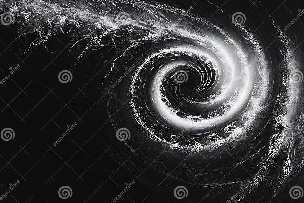 Abstract Swirling Vortex of Light and Dark, Creating a Dynamic Visual ...