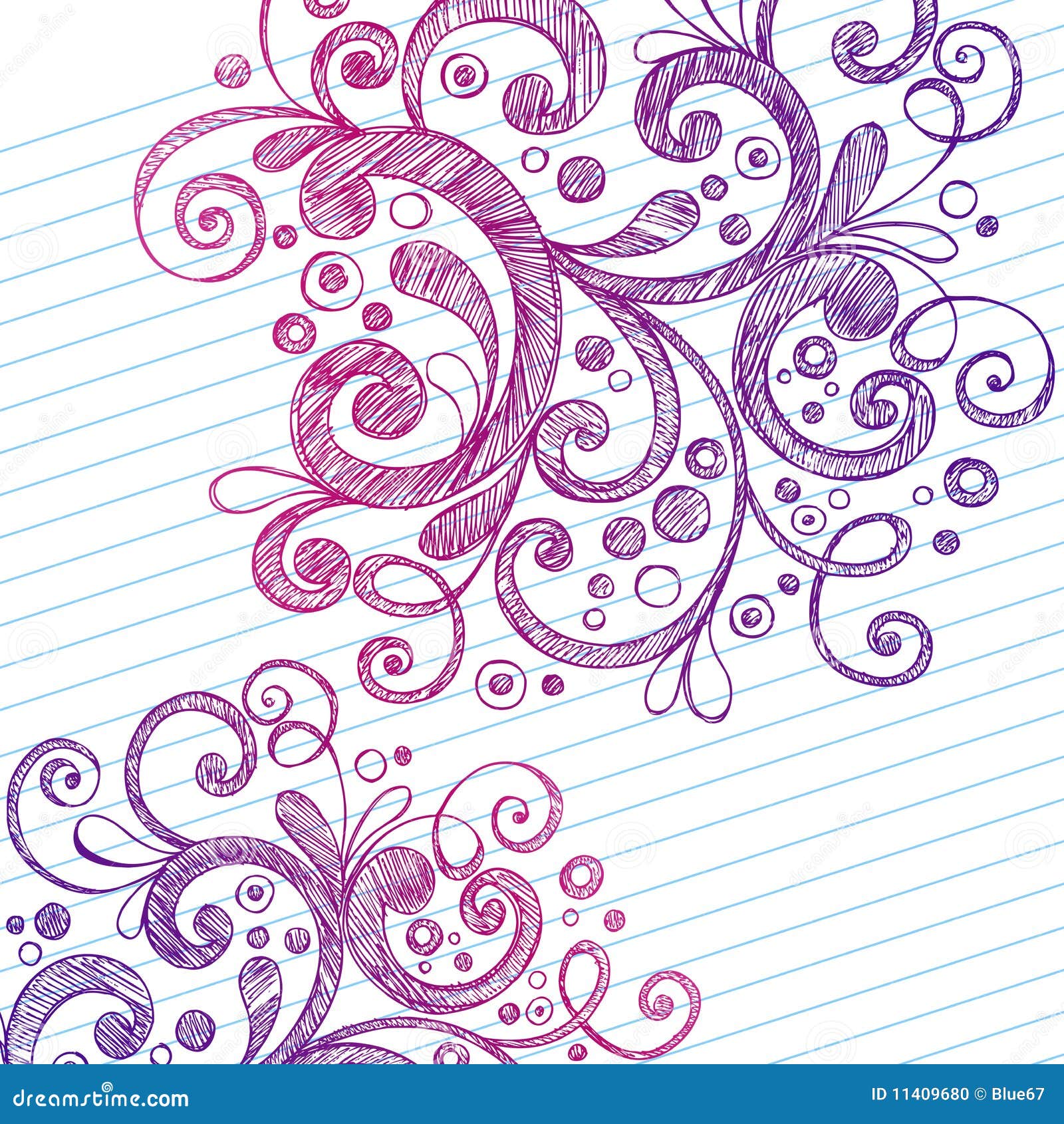 Abstract Swirls Sketchy Notebook Doodles Stock Vector - Illustration of ...