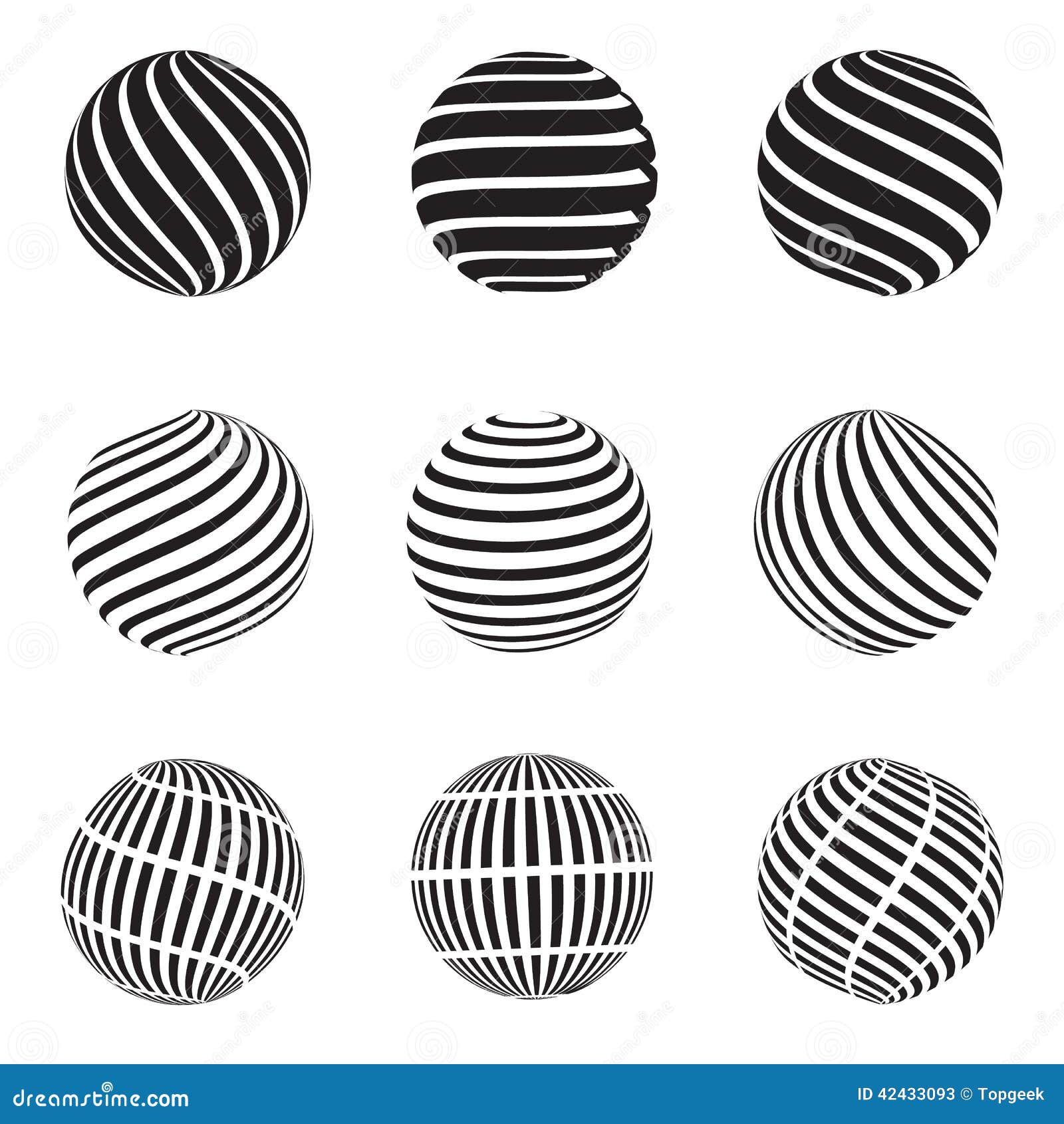 Abstract swirls sphere stock vector. Illustration of geometric - 42433093