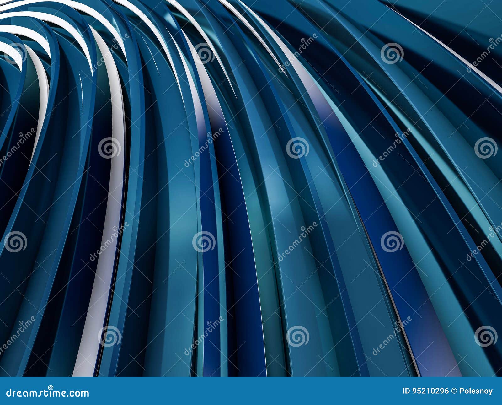 Abstract Swirly Shape Blue Background. 3D Stock Photo - Image of ...
