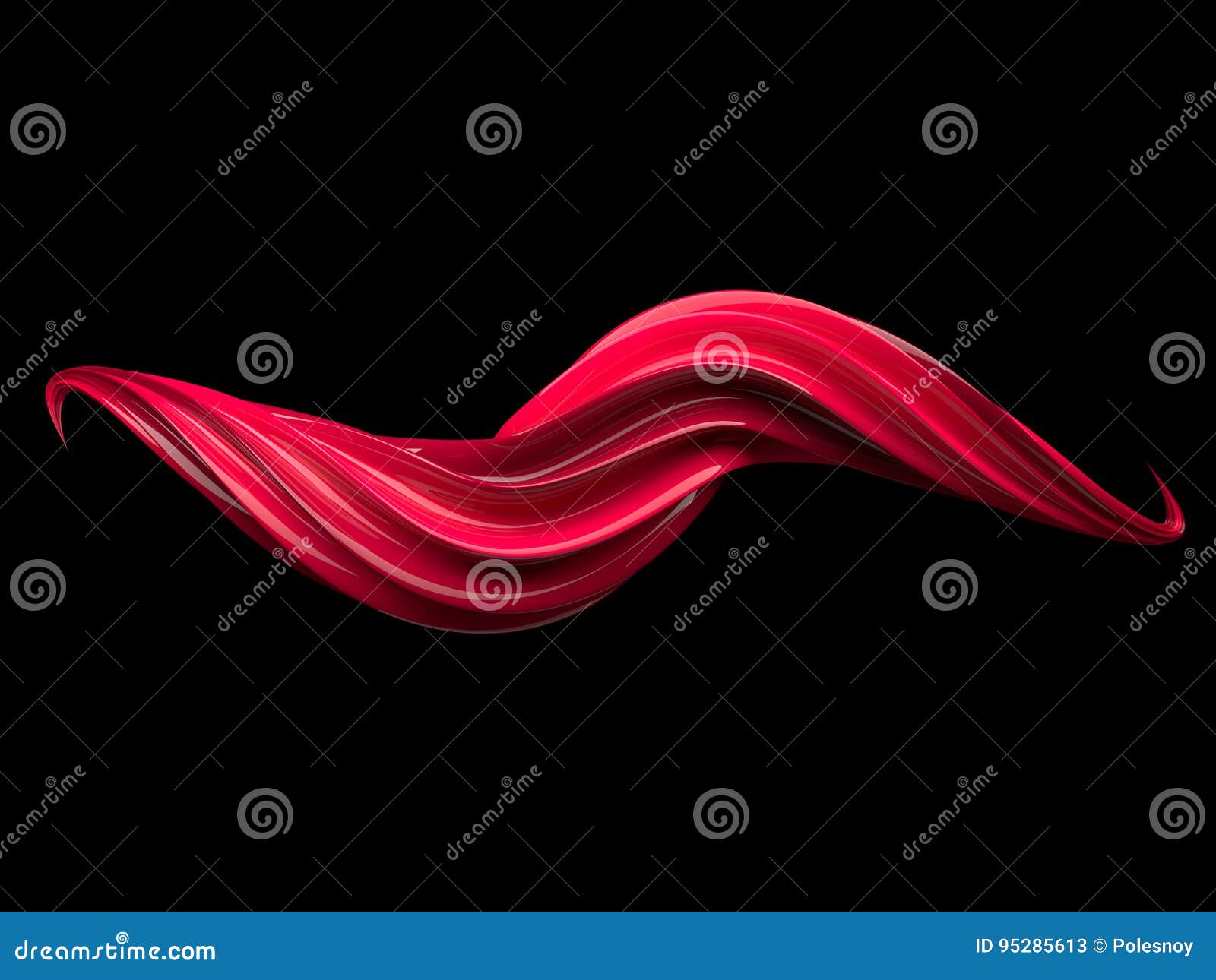 Abstract Swirly Shape on Transparent Background. 3D Stock Illustration ...