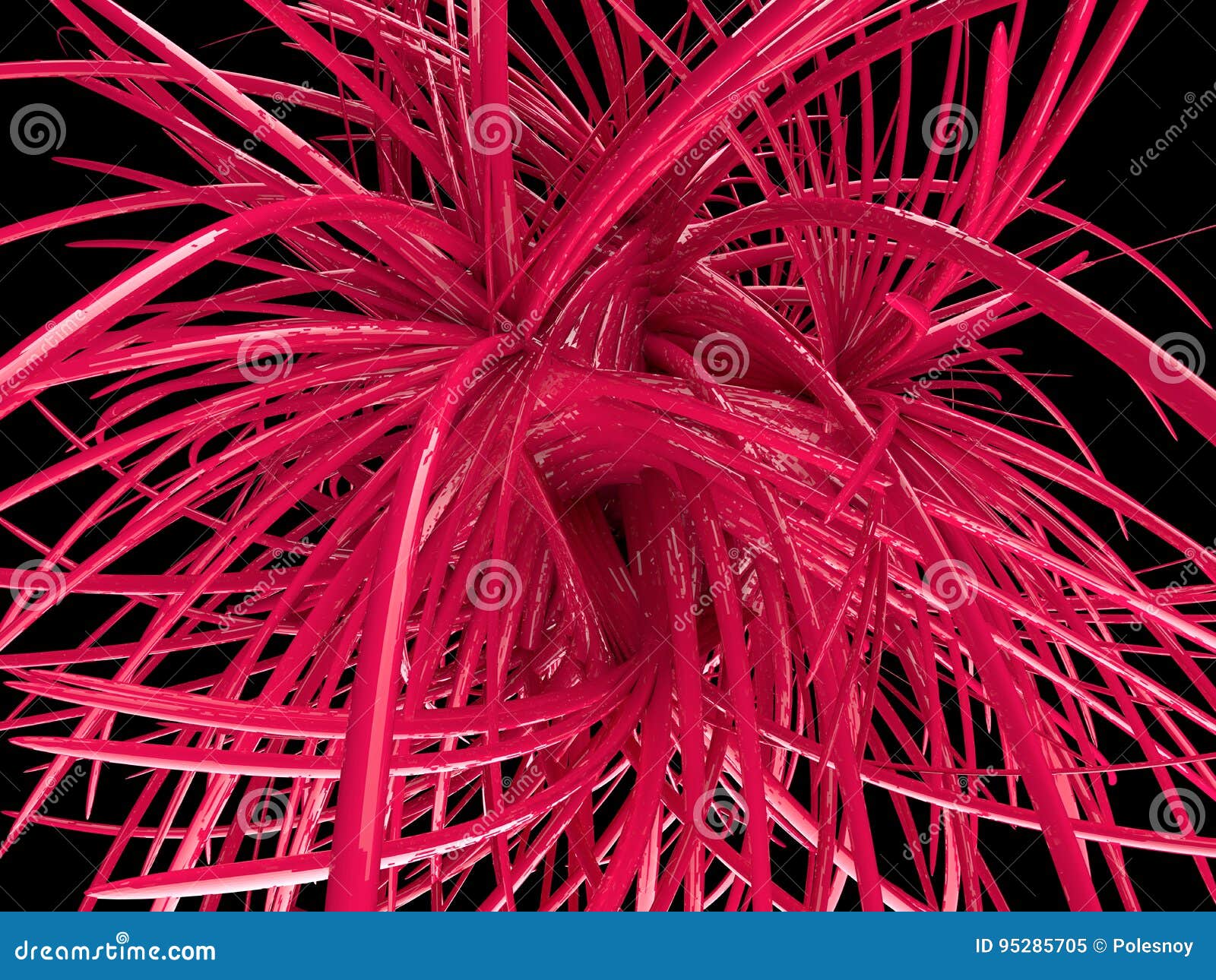 Abstract Swirly Shape on Transparent Background. 3D Stock Illustration ...