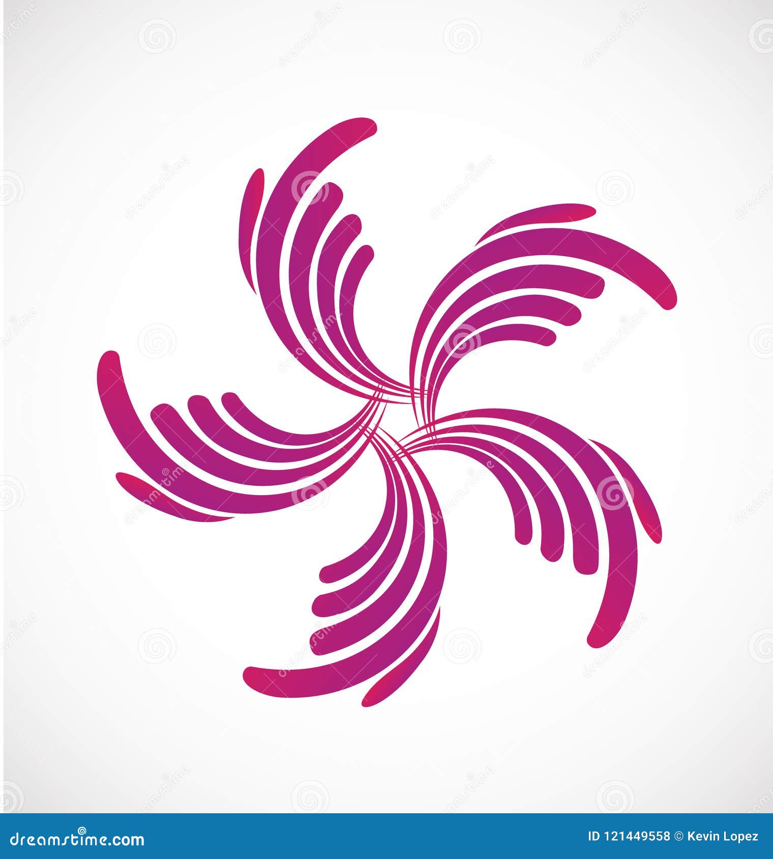 Abstract Swirly Vector Flower Shape Stock Vector - Illustration of ...