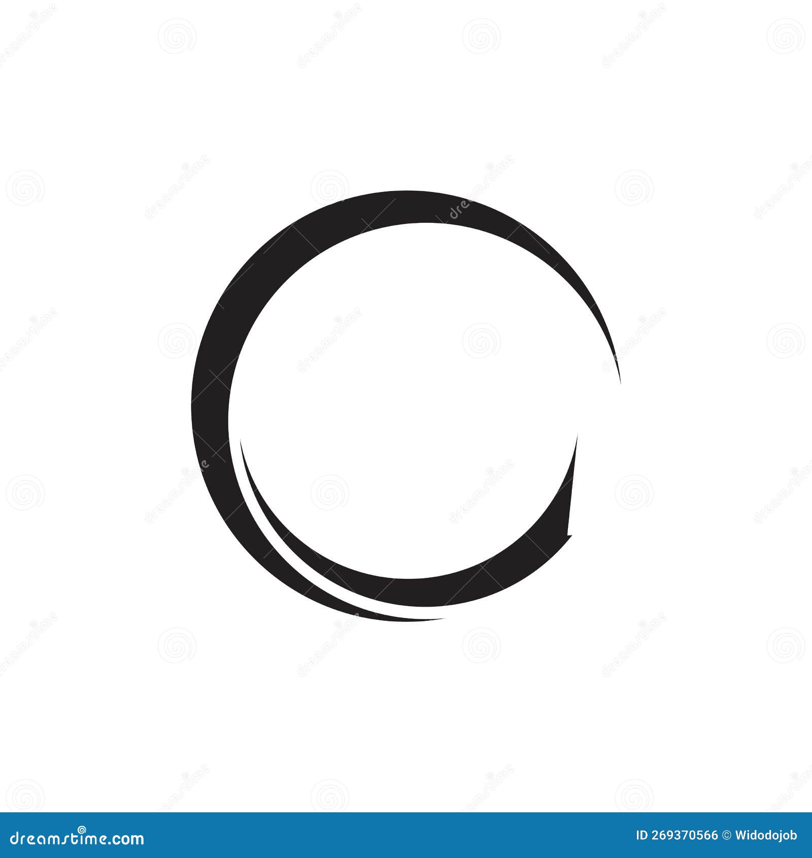 Abstract Swoosh Circle Logo Design Vector Stock Vector - Illustration ...