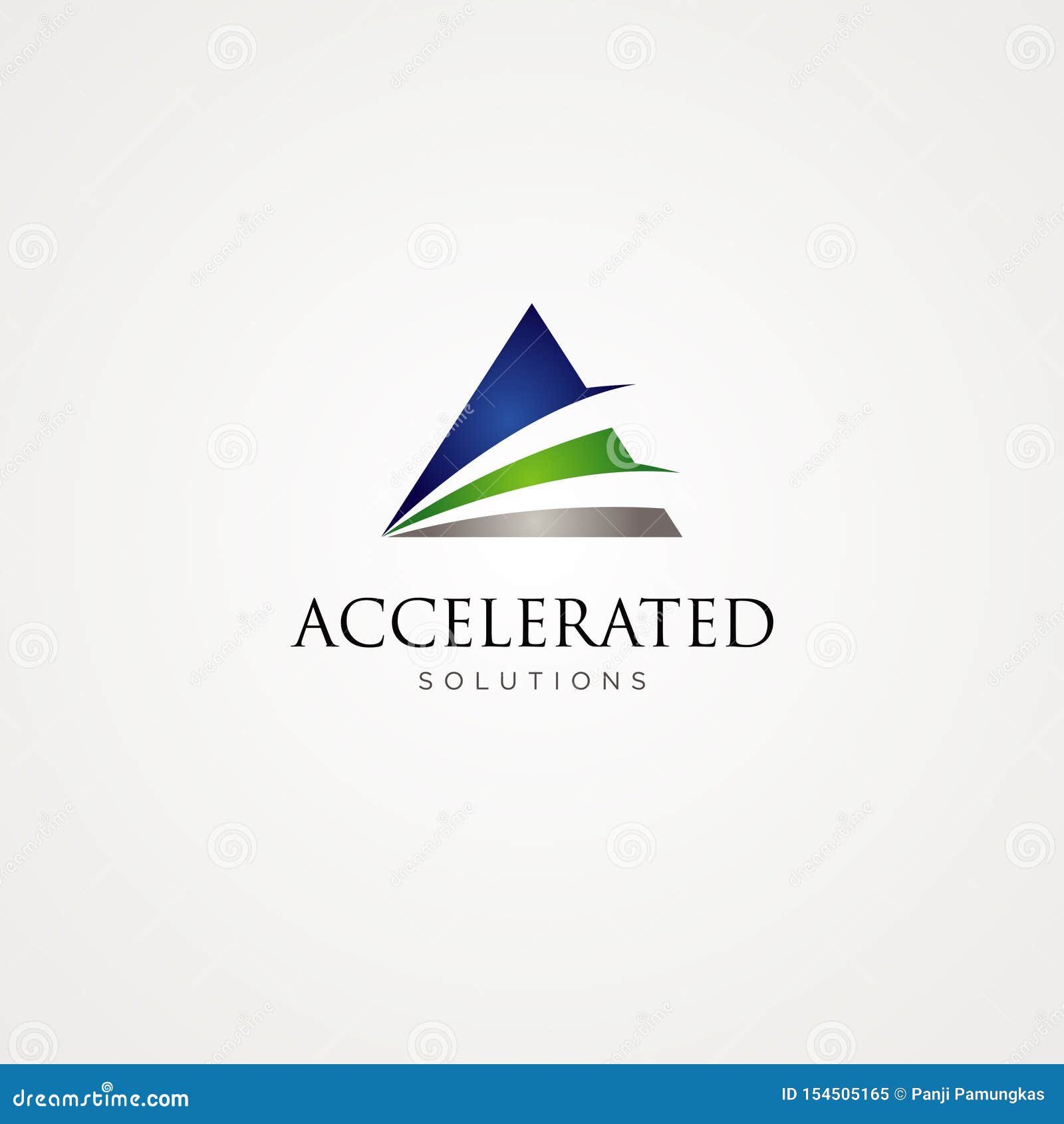 Abstract Swoosh Triangle Logo Symbol Stock Illustration - Illustration ...