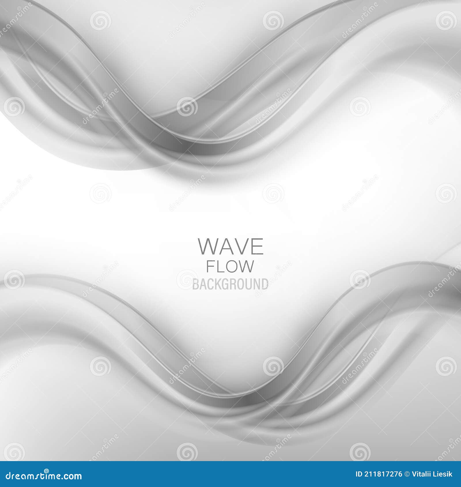 Gray Flow Brushstroke On White Background.. Fluffy Bunch Of White ...