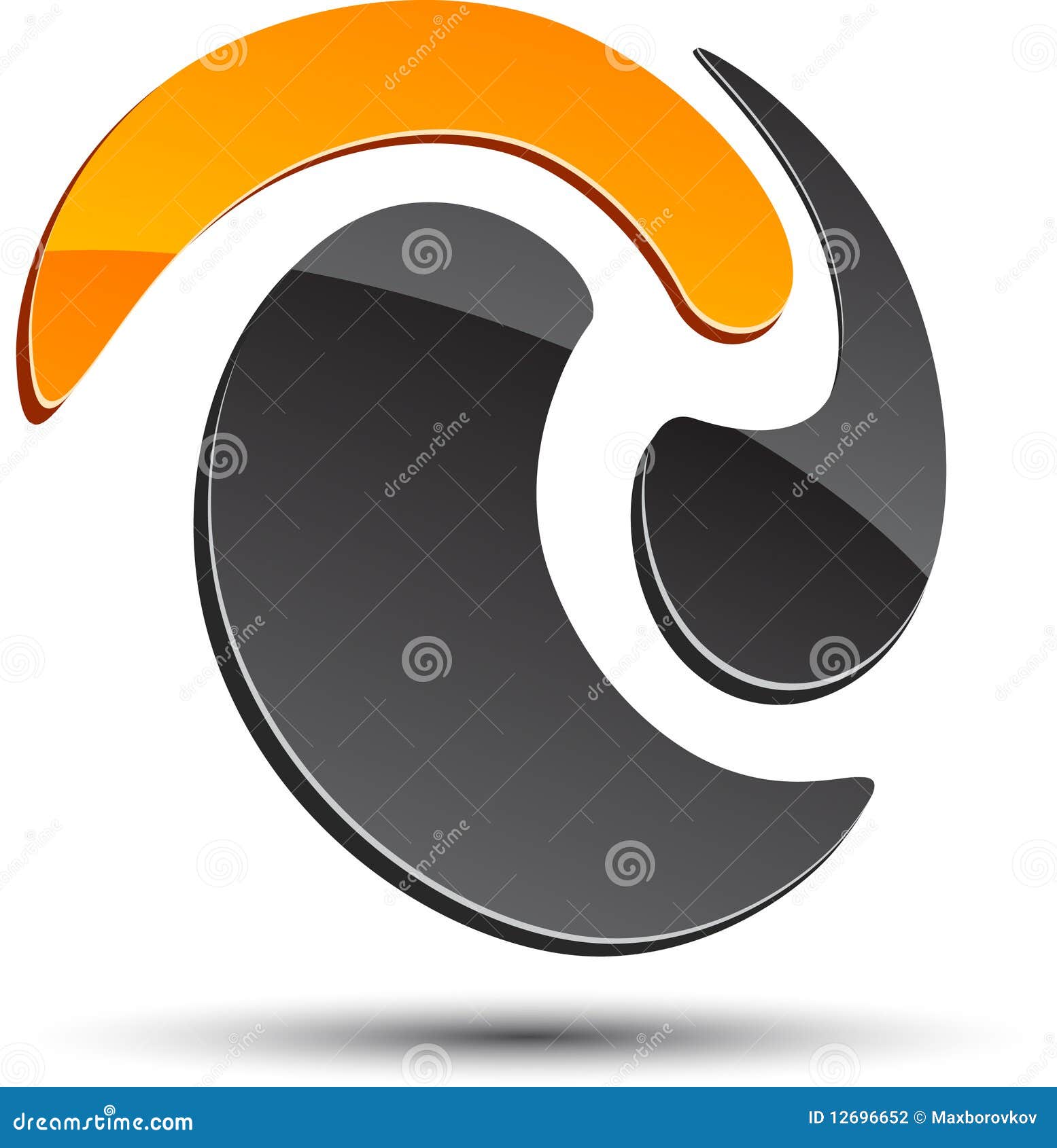 Abstract symbol. stock vector. Illustration of emblem - 12696652