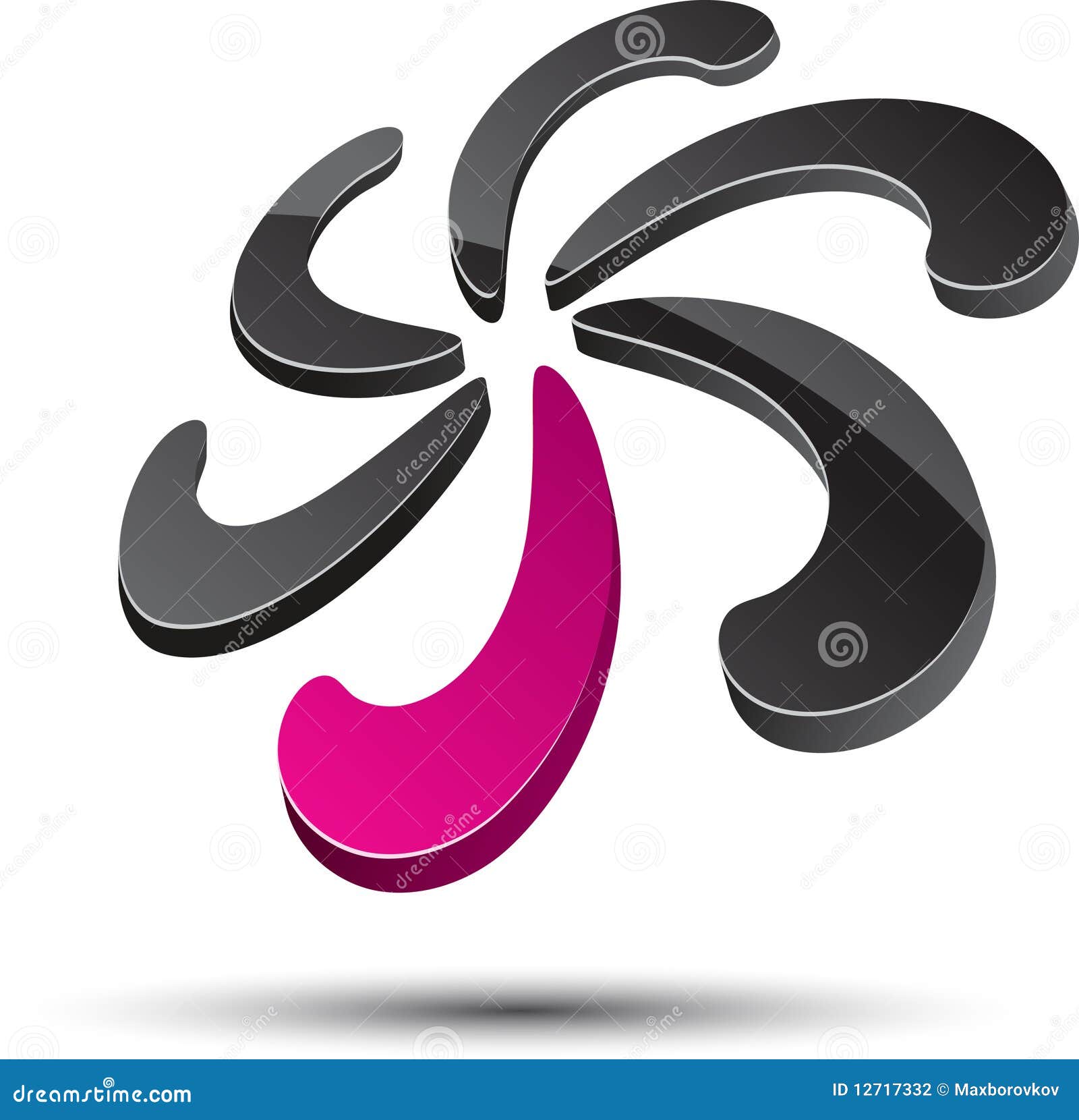 Abstract symbol. stock vector. Illustration of pink, gray - 12717332