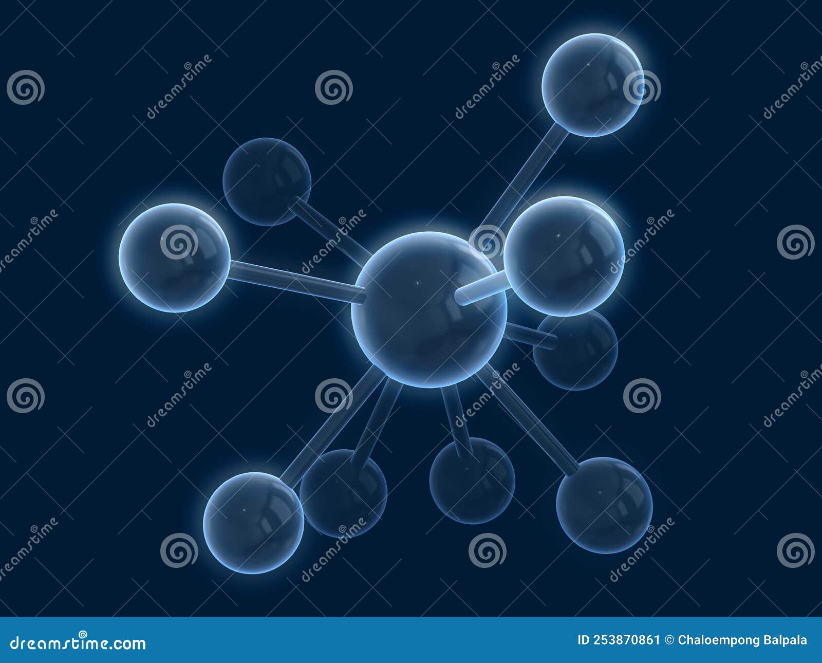 Abstract Symbol of Atom and Molecule. Stock Illustration - Illustration ...