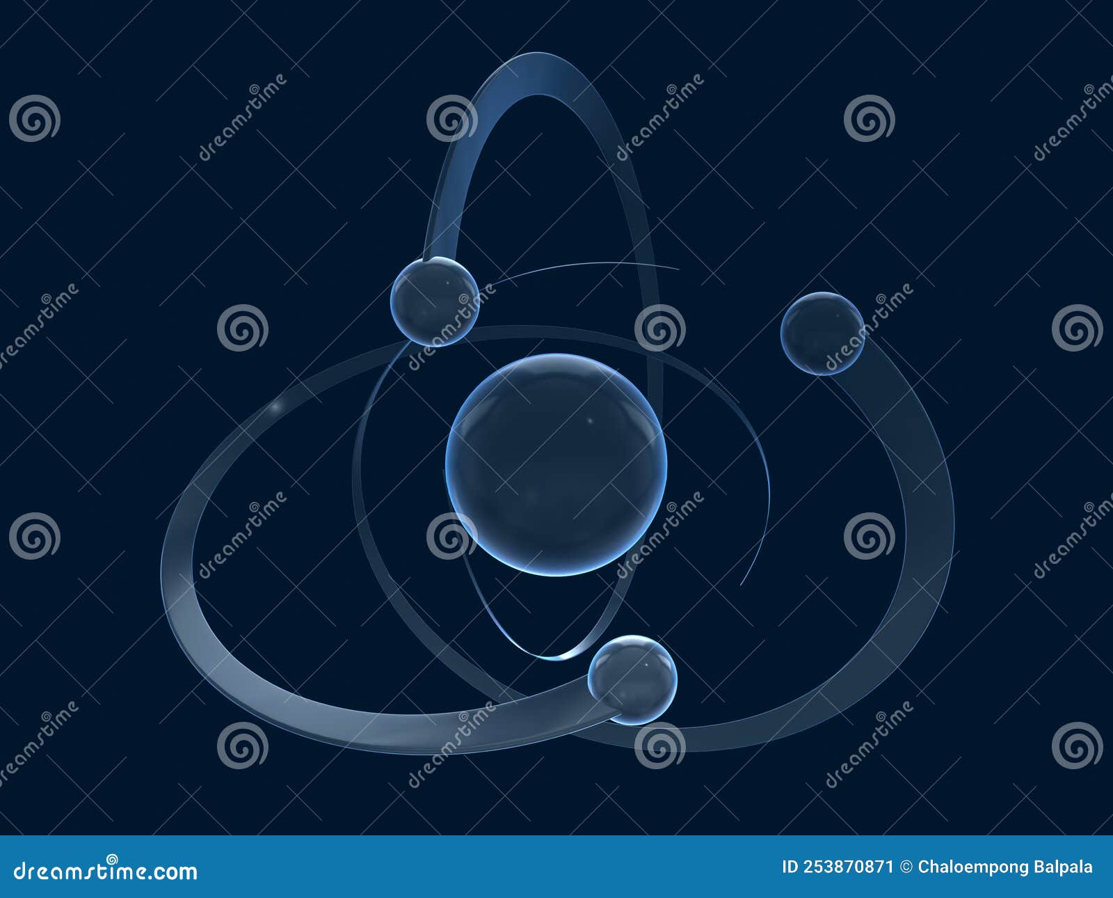 Abstract Symbol of Atom and Molecule. Stock Illustration - Illustration ...